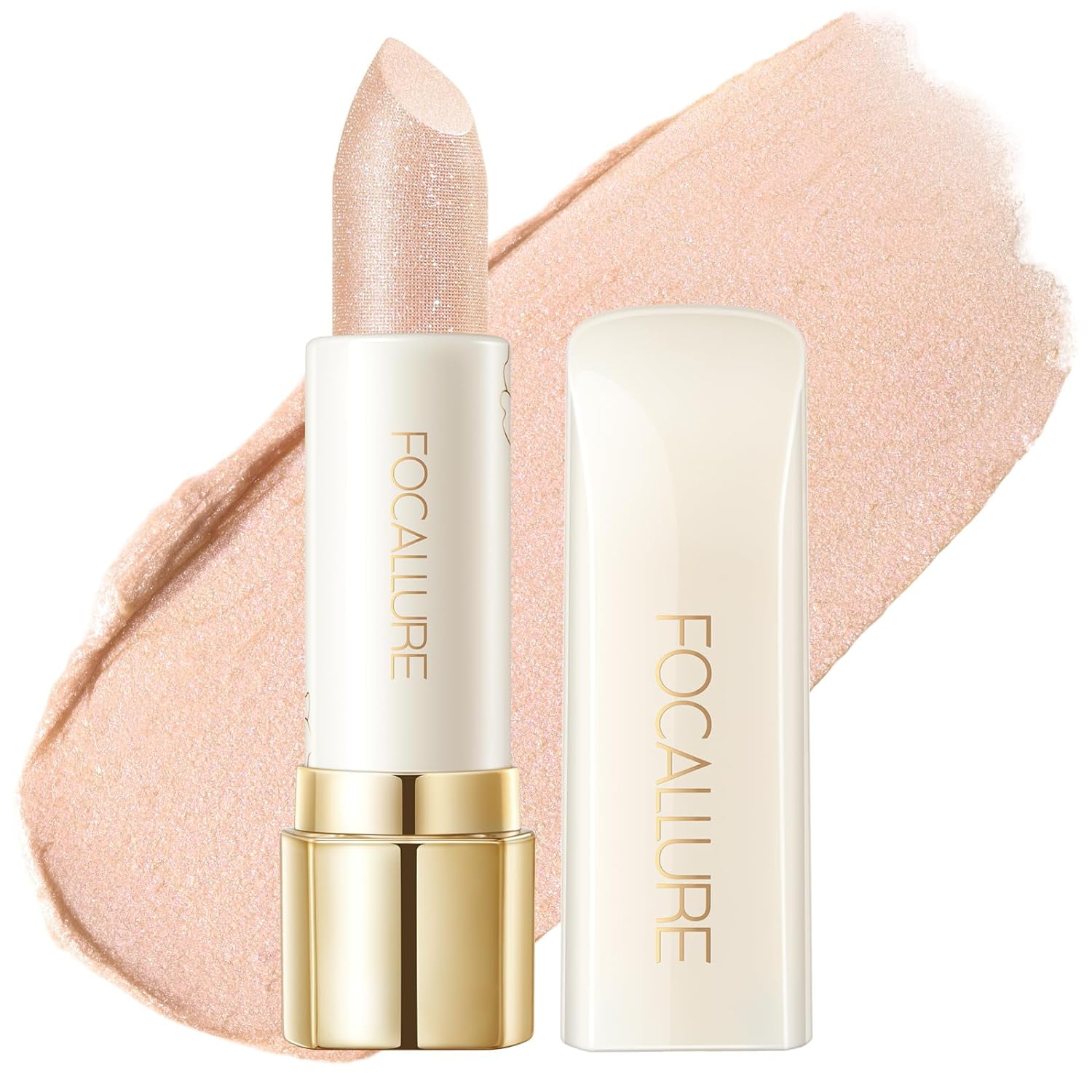 FOCALLURE Moisturizing Glitter Lipstick,Pearl Shimmery Finish,Hydrating ...