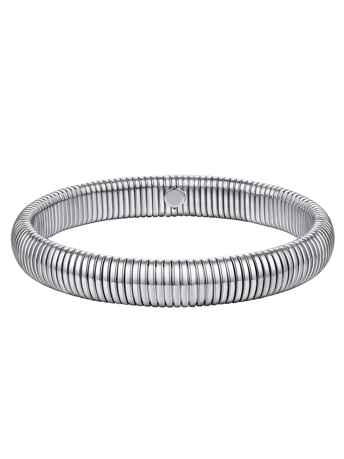 FOCALOOK Cobra Stretch Bracelet For Women, Silver Chunky Bangle ...