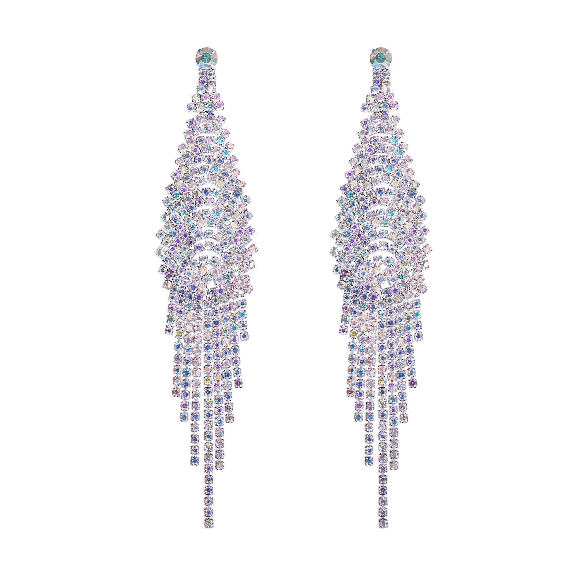 Iridescent prom earrings store