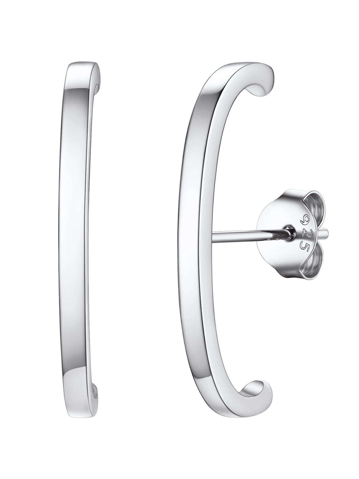 FOCALOOK Suspender Ear Cuff Earrings for Women 925 Sterling Silver Post ...