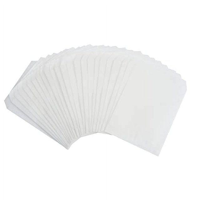 FOCCIUP 6x8 Inch 100 Pack Small Flat Paper Bags Semi-Transparent ...