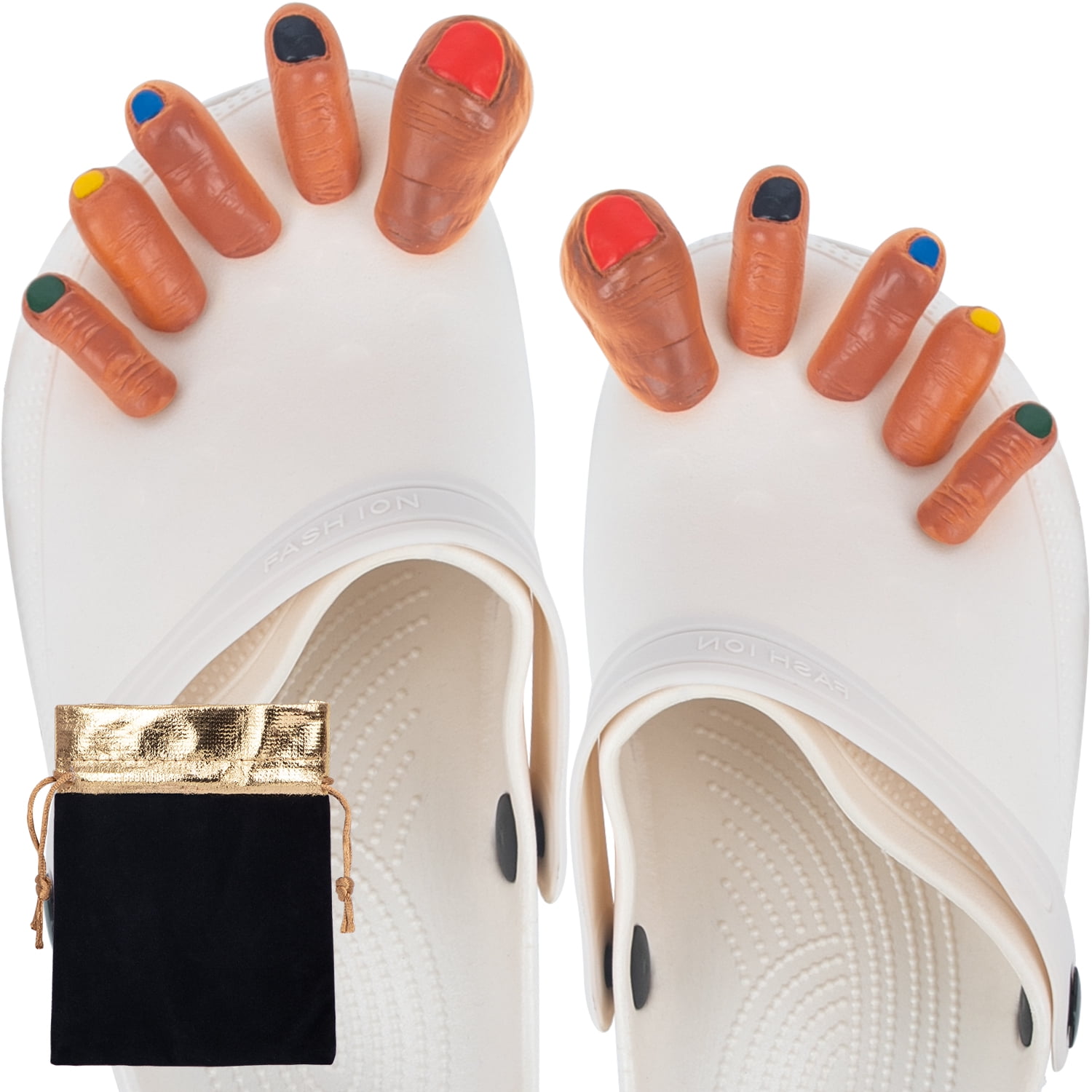 FOCI COZI 5PCS 3D Funny Ugly Toes Shoe Charms - Ideal Clogs Croc ...