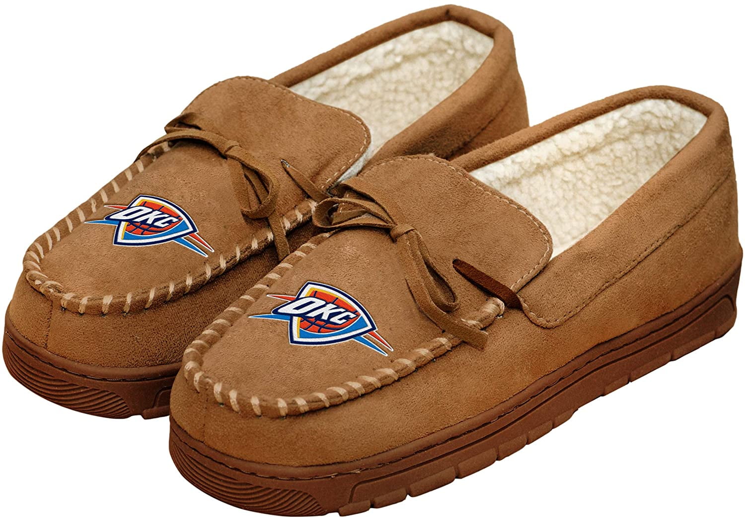 FOCO Mens NBA Team Logo Moccasin Slippers Oklahoma City Thunder 9-10 ...
