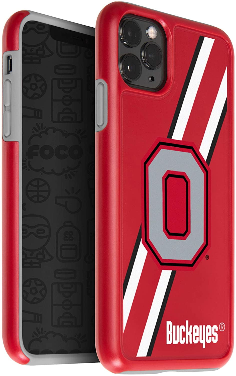 FOCO NCAA Ohio State Buckeyes Hybrid Case for iPhone 11 Pro, X & XS (5. ...