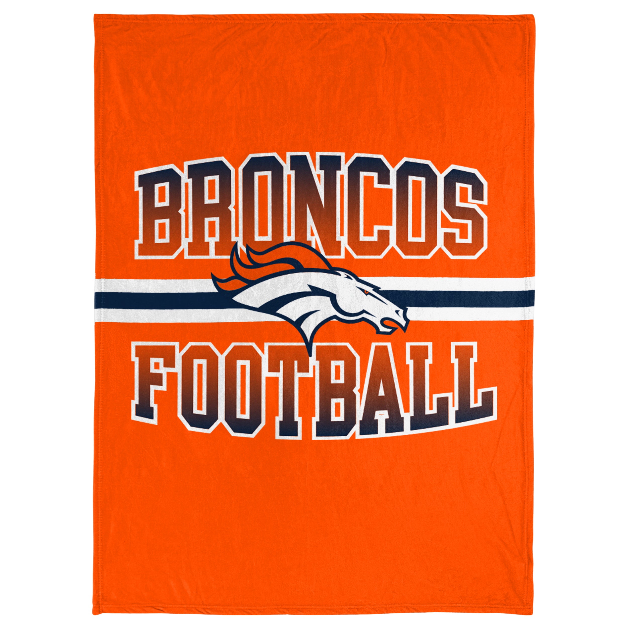 FOCO NFL Denver Broncos Stripe Micro Raschel Plush Throw Blanket, 45 x ...