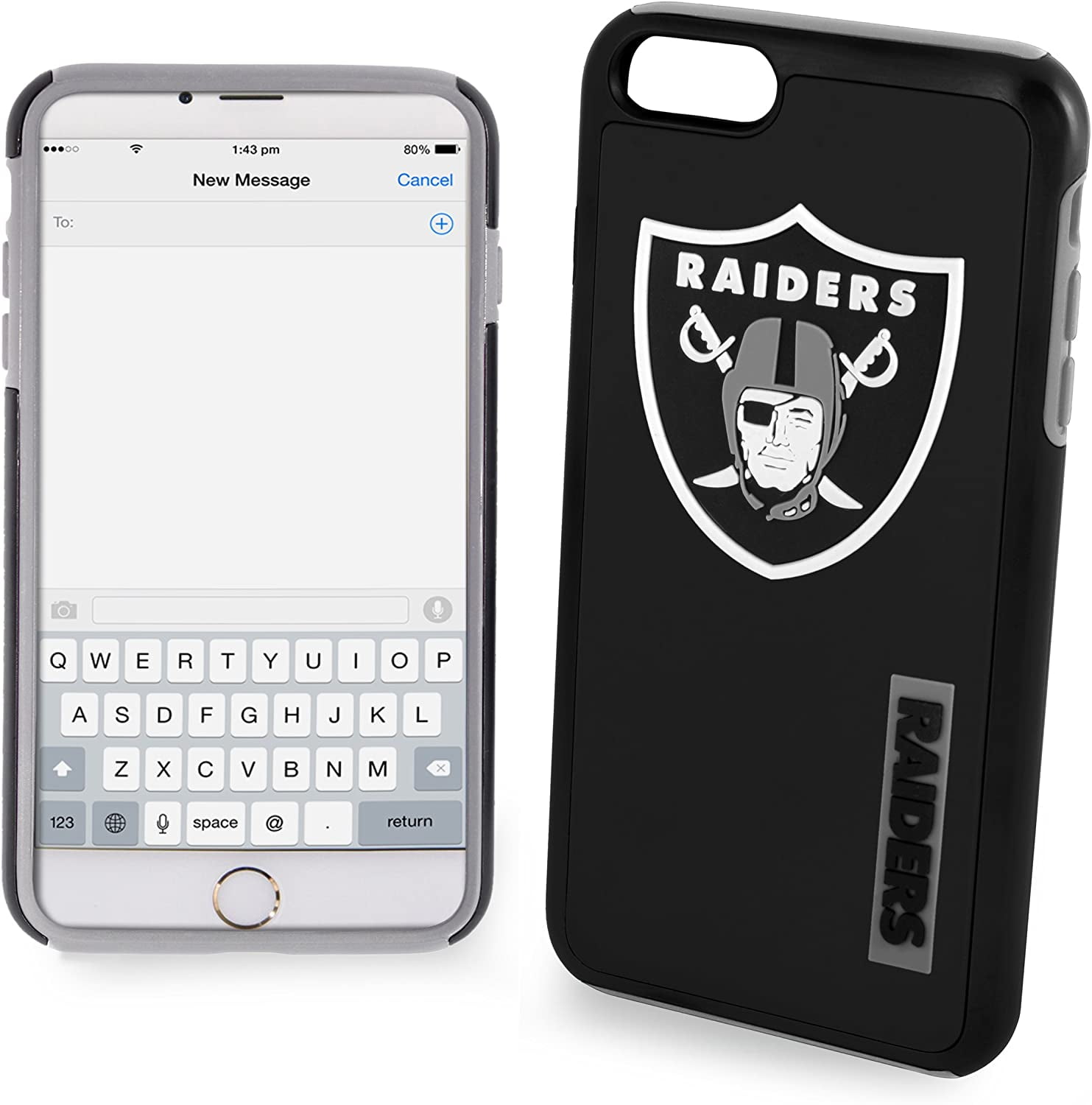 FOCO NFL Las Vegas Raiders Case For iPhone SE (2022, 20), 8, 7, 6 & 6s ...