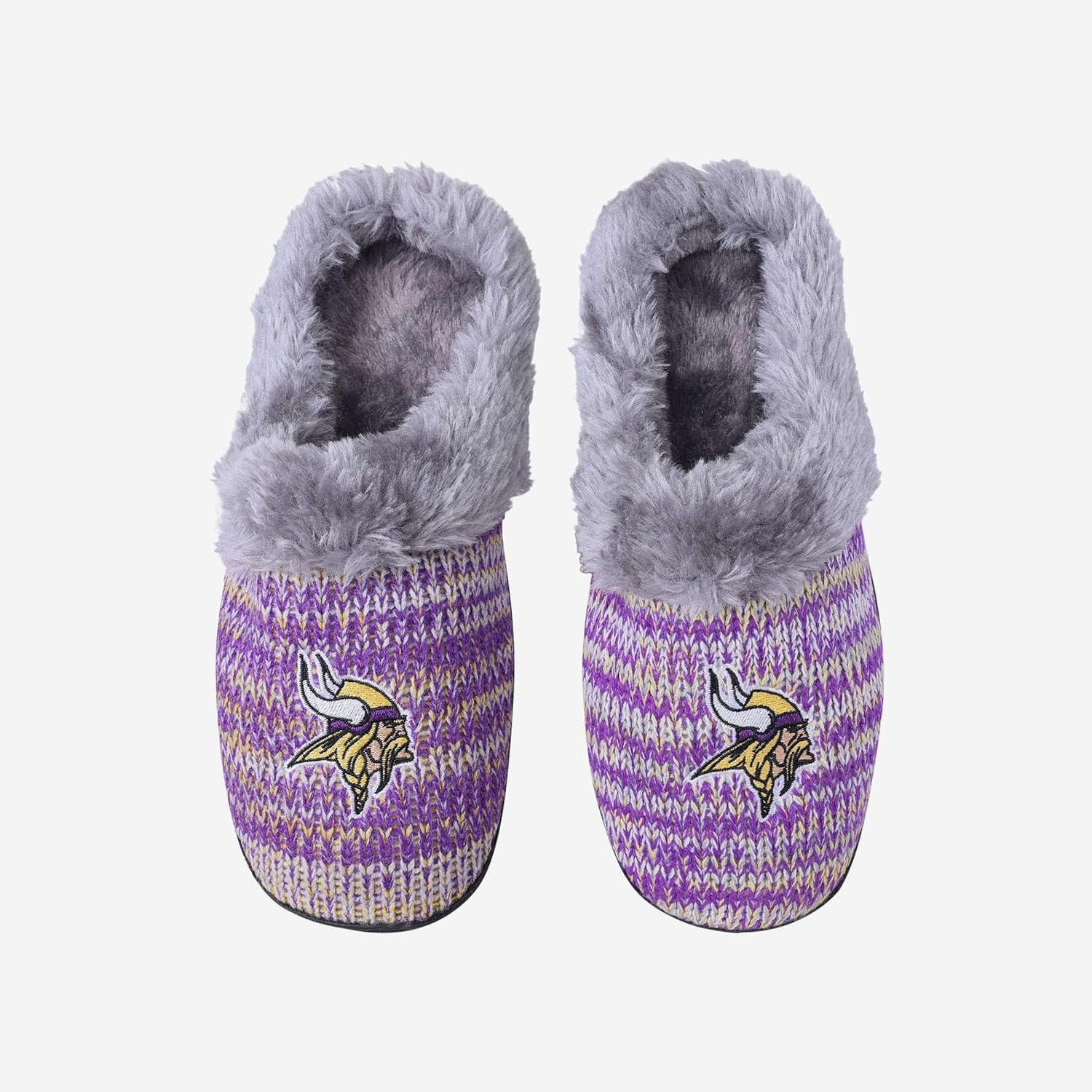 FOCO Womens NFL Team Logo Peak Slide Slippers Minnesota Vikings 7-8 ...