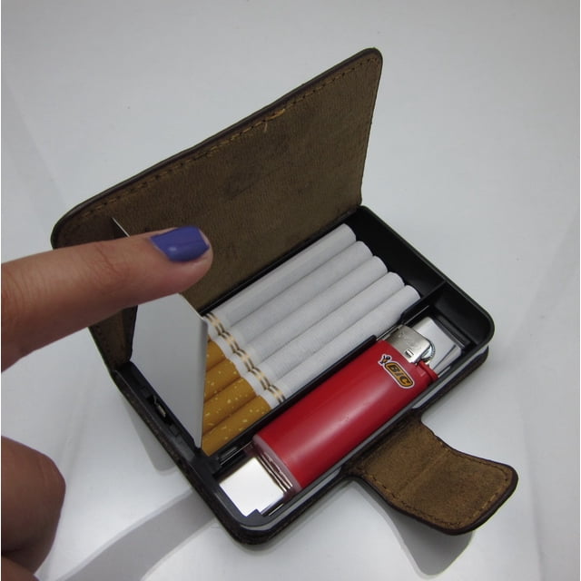 FOCUS Cigarette Carrying Case Holder 5 Pack with Lighter Space- For ...