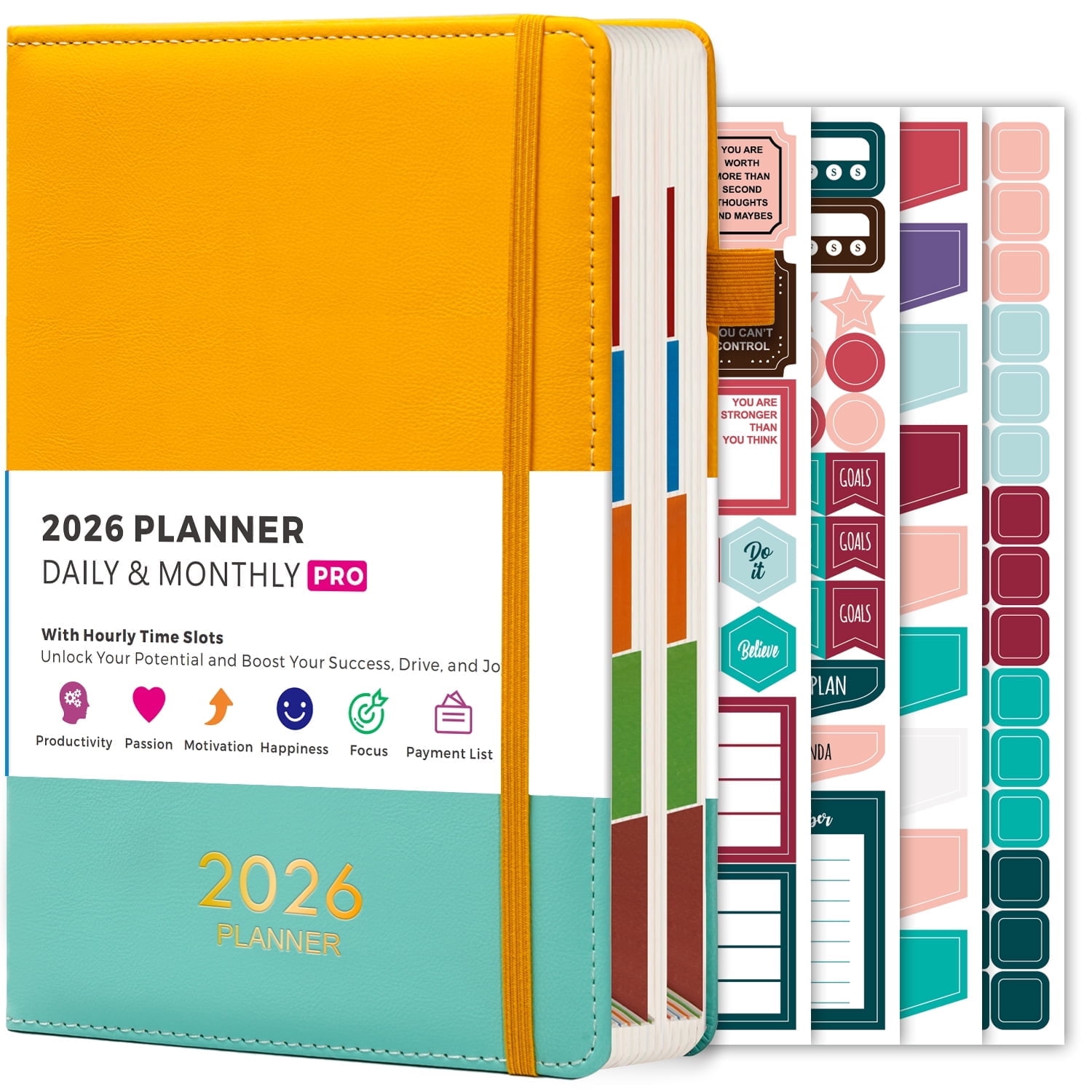 FOCUS DAY 2026 Daily & Monthly Planner, January 2026 - December 2026 ...