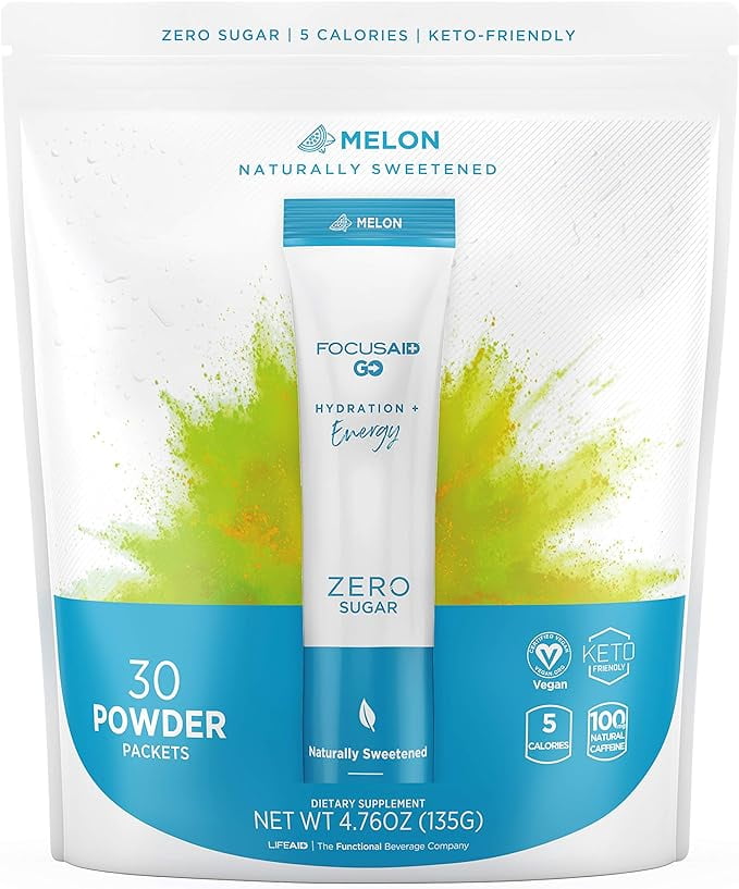 FOCUSAID GO Nootropics Energy Blend, Zero Sugar, Alpha-GPC, GABA, B ...