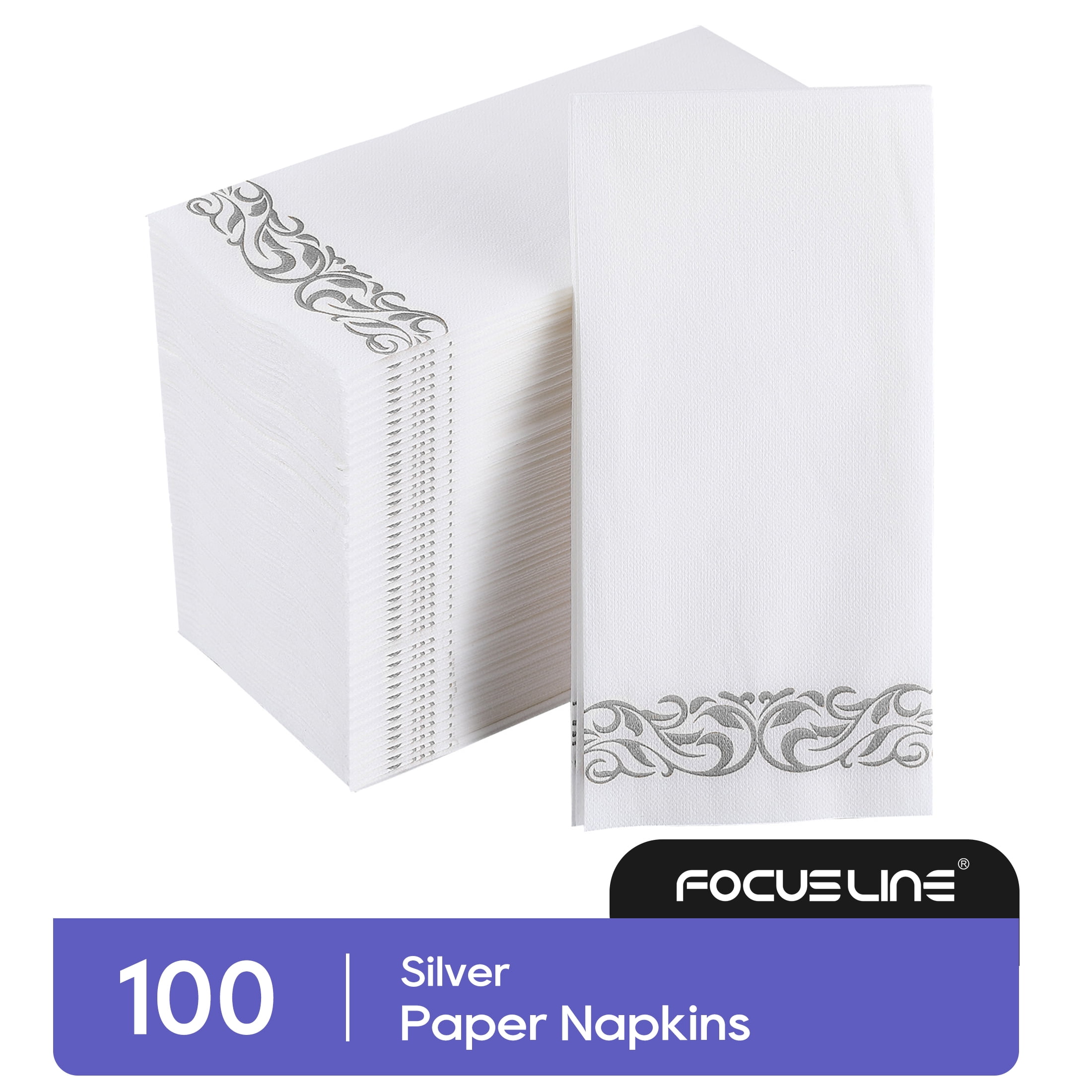 FOCUSLINE [100 Pack] Disposable Bathroom Napkins, Guest Towels - Walmart.com