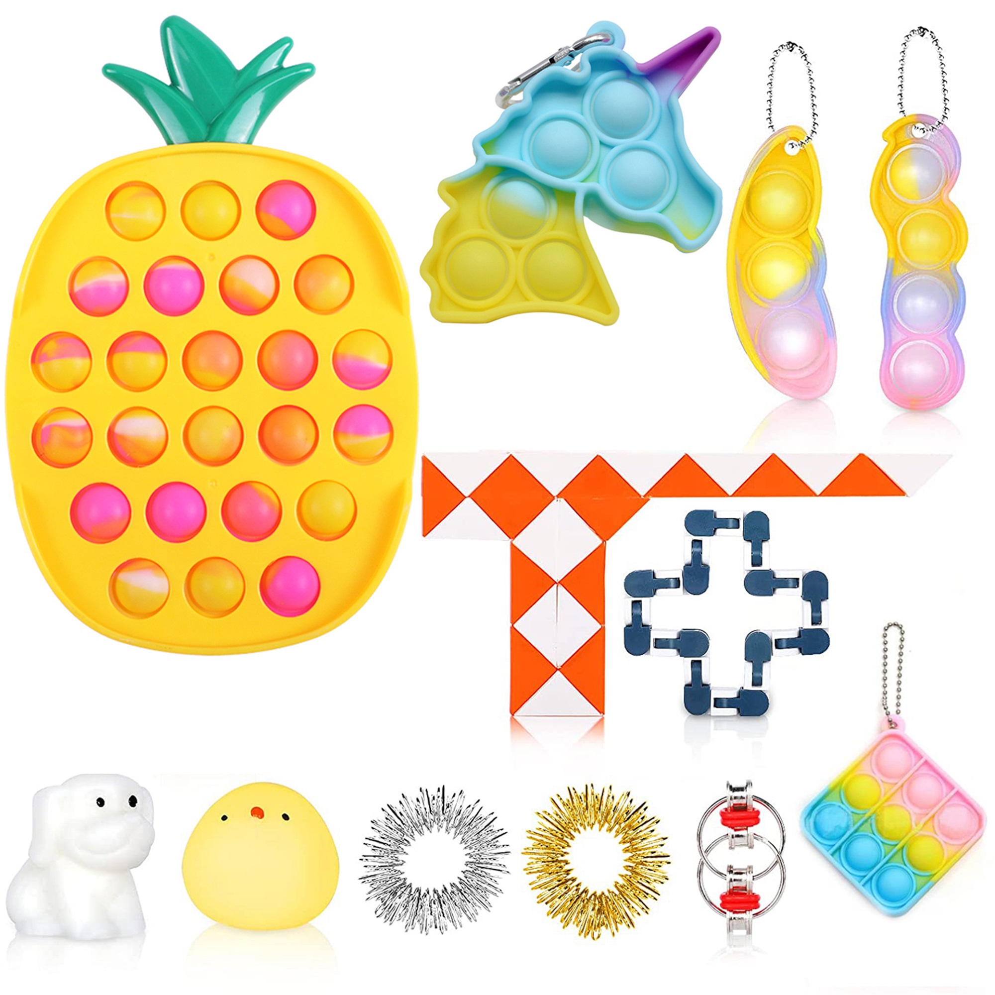 FOCUSNORM 30 Pack Fidget Toys Set Cheap Sensory Simples-Dimples Toy for ...