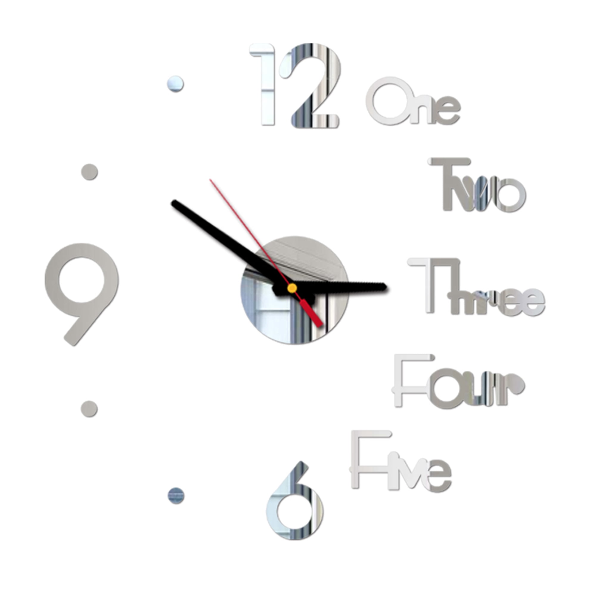 FOCUSNORM DIY Wall Clock, Letter Numeral Hanging Clock Decorative ...