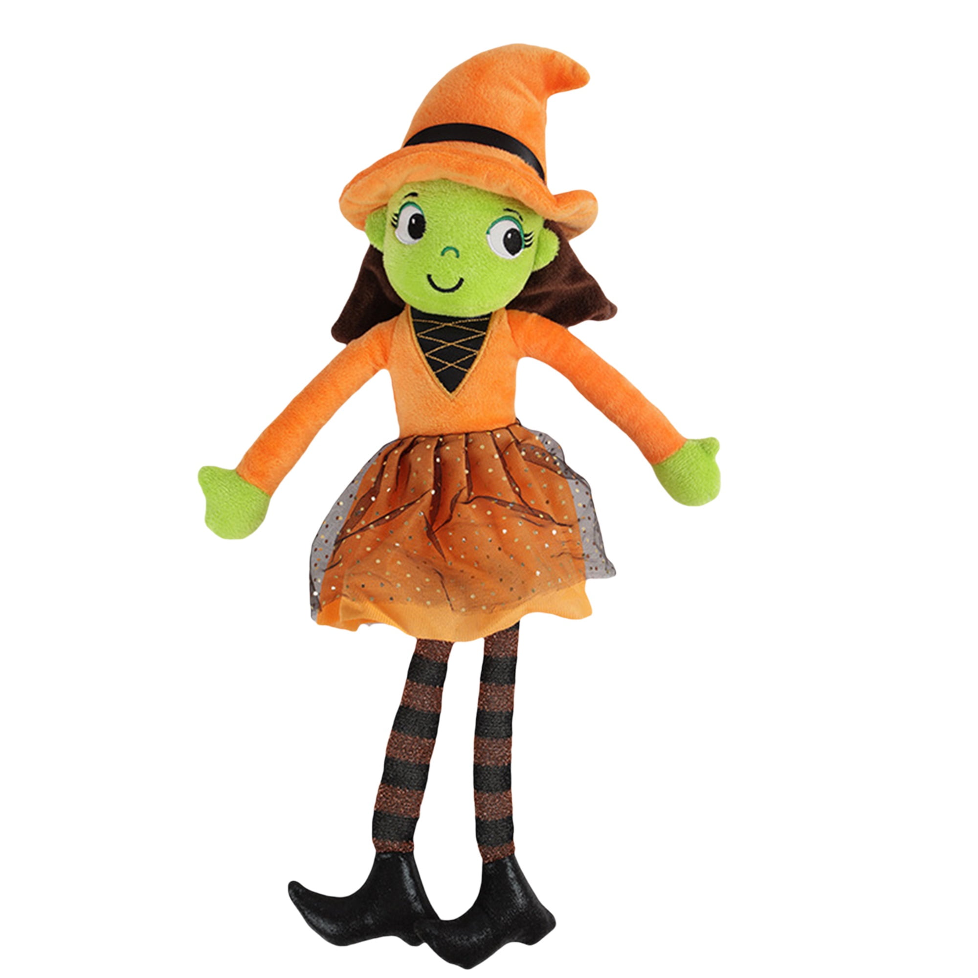 FOCUSNORM Halloween Witch Plush Toy Cute Witch Doll Lovely Stuffed ...