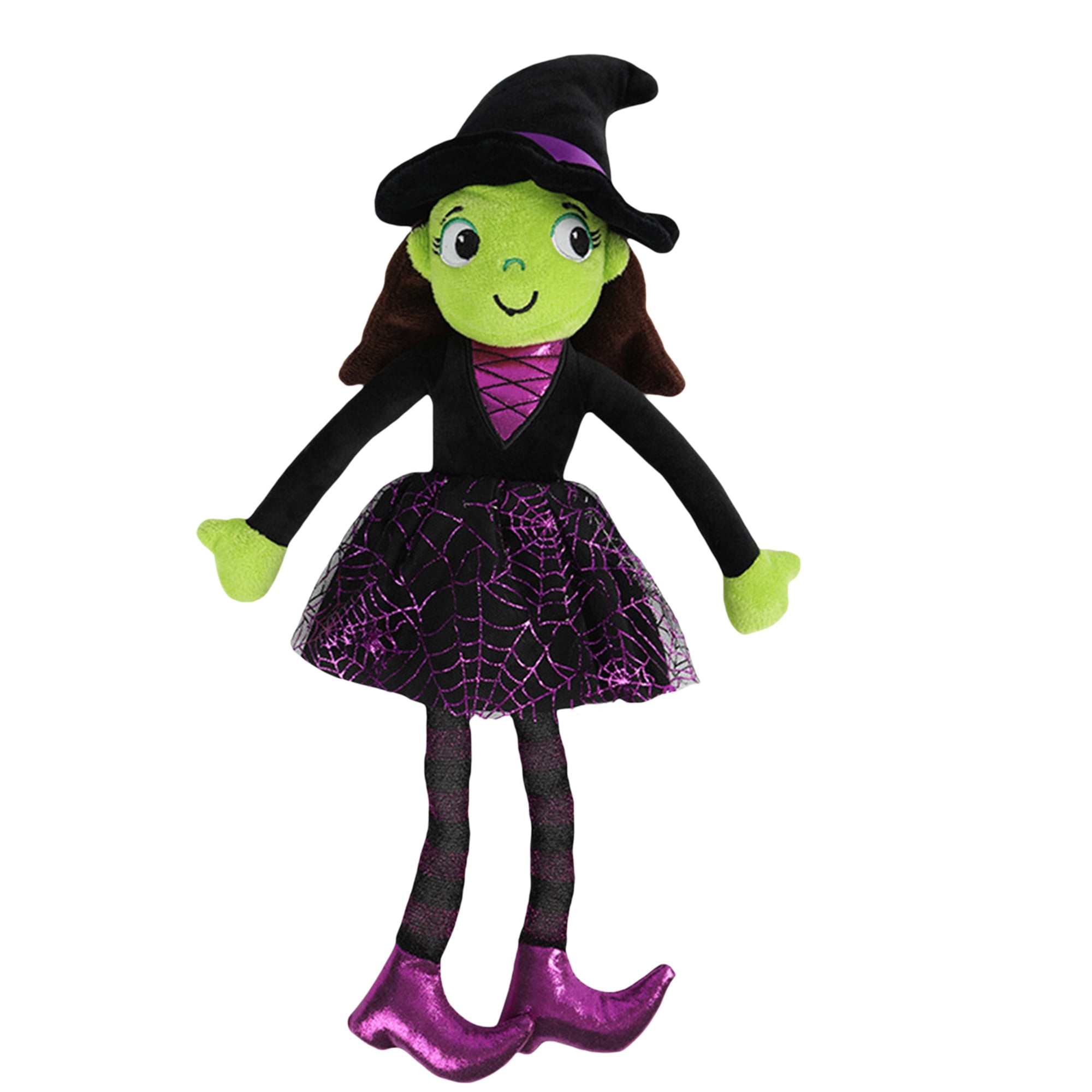 FOCUSNORM Halloween Witch Plush Toy Cute Witch Doll Lovely Stuffed ...