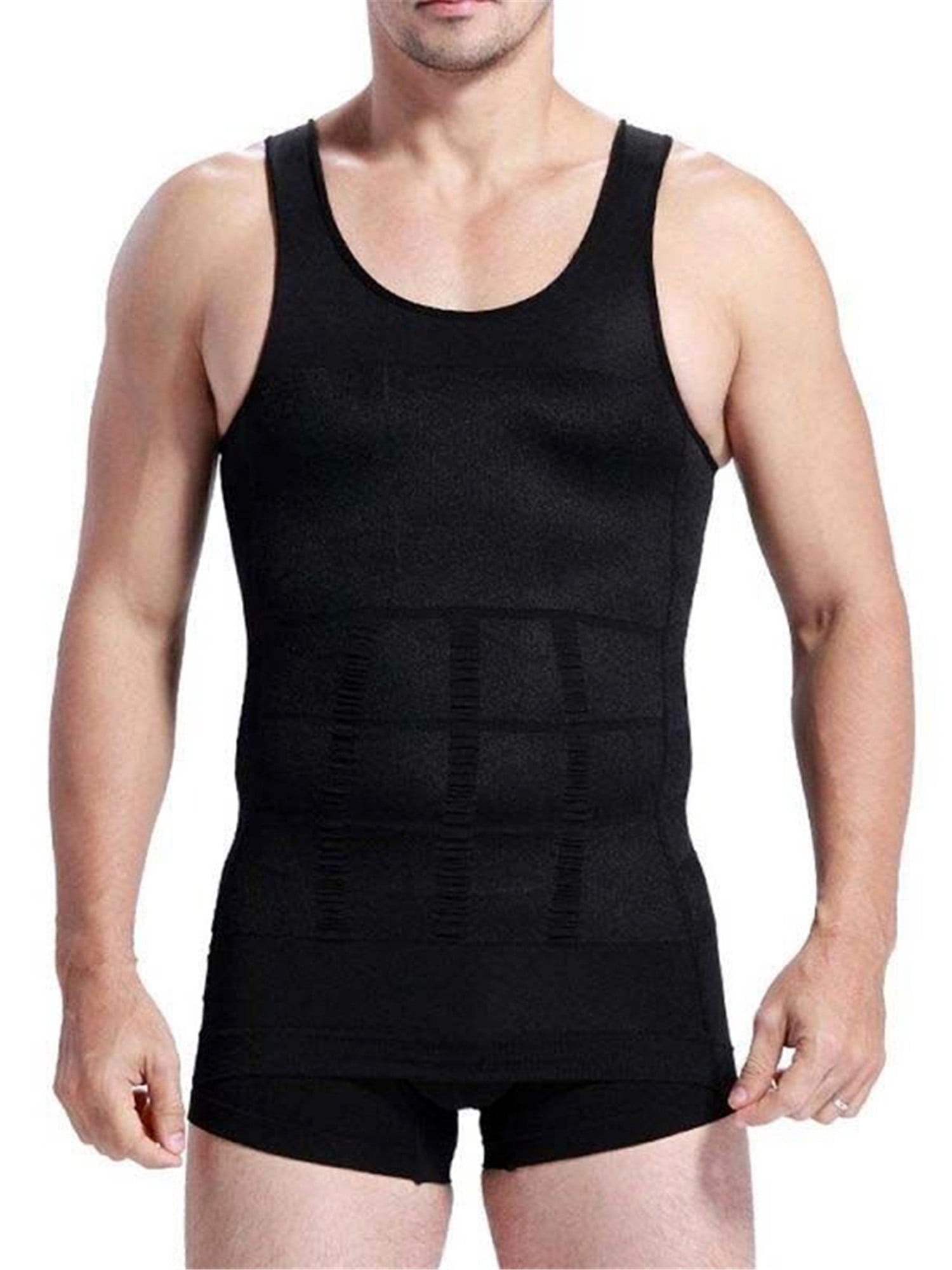 FOCUSNORM Mens Slimming Vest Body Shaper Slim Chest Belly Waist ...
