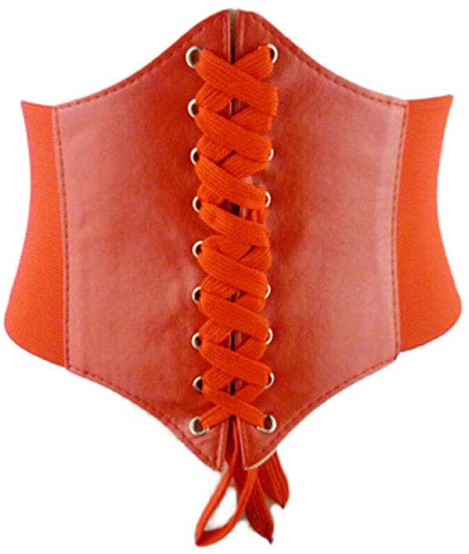 Focusnorm Women Tied Waspie Belt Tie Up Lace Up Cinch Belt Retro Theme