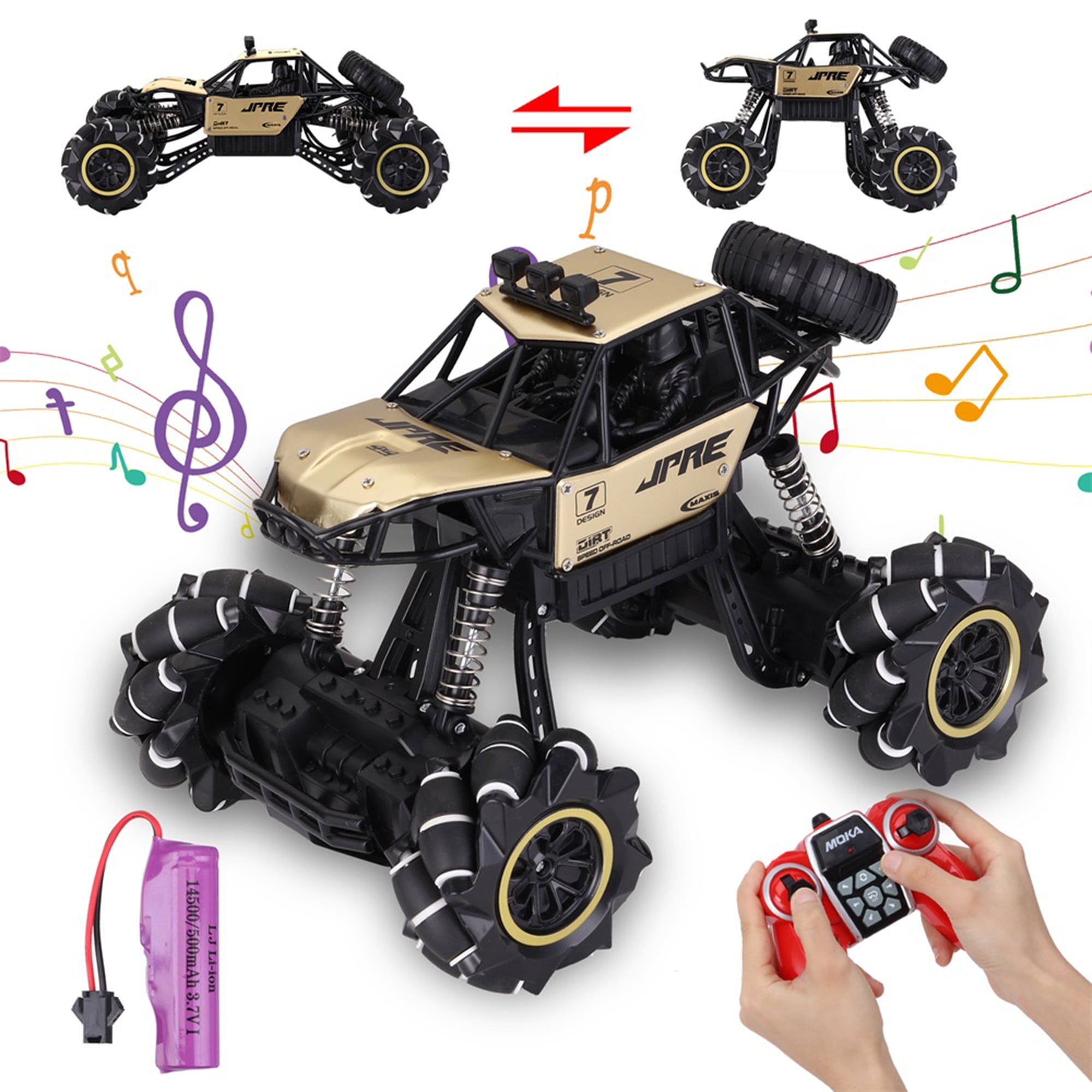 FOCUSSEXY 1:16 Scale Remote Control Cars, 2.4Ghz All Terrain Off Road ...