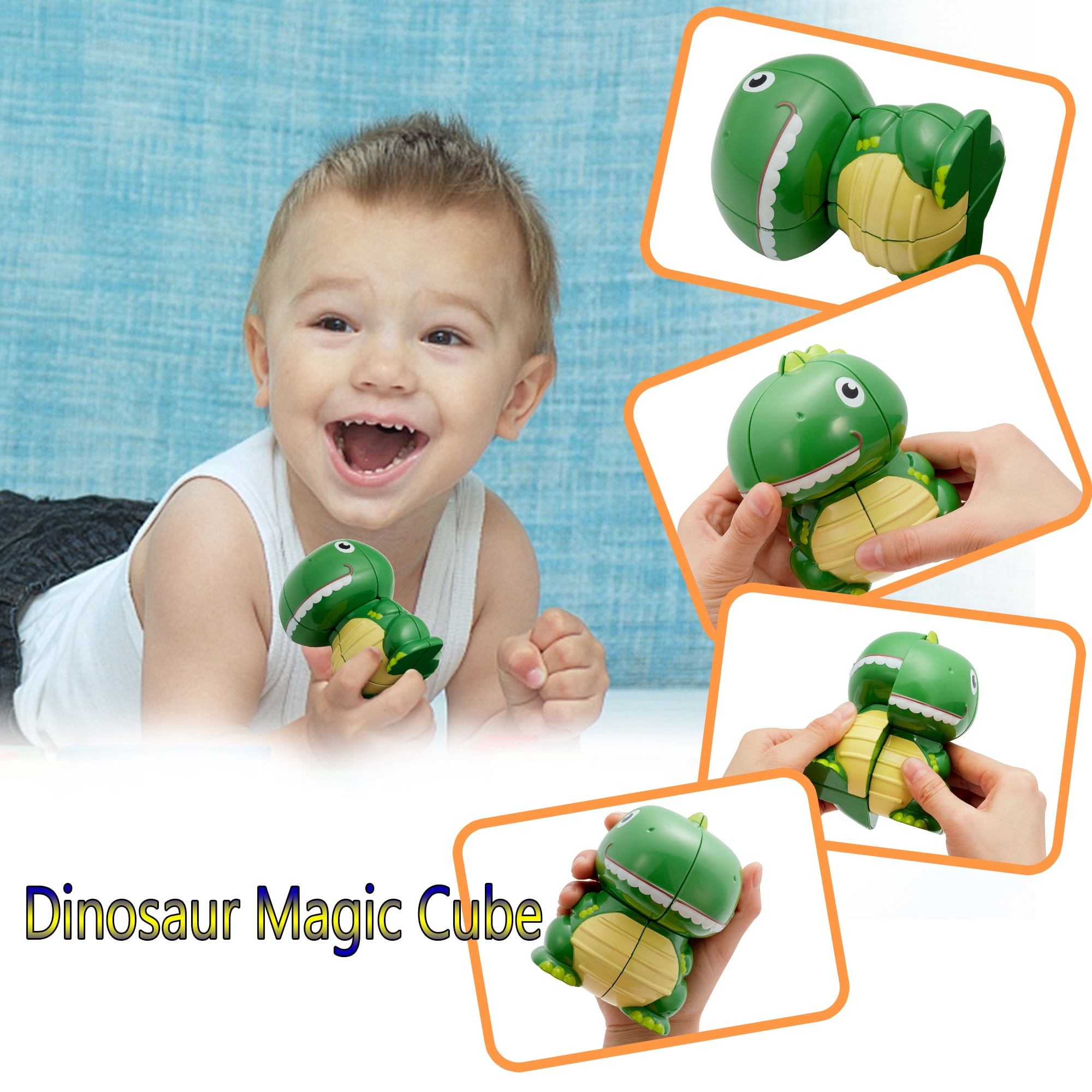 FOCUSSEXY 1-2 Pack Transformation Puzzle Toys Dinosaur Toys for Toddler ...
