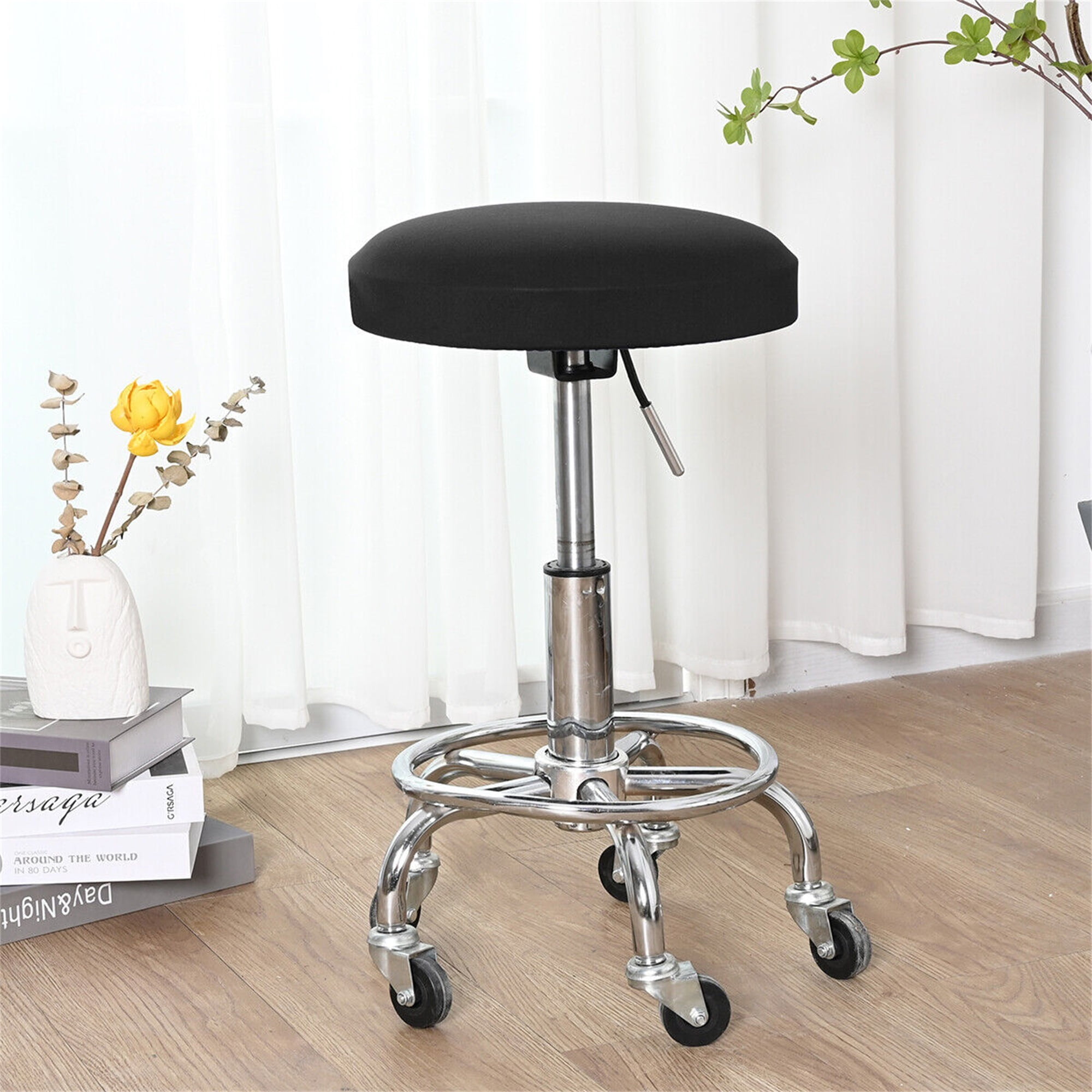FOCUSSEXY Bar Stool Covers Round Stool Cushion Covers Stool Chair ...