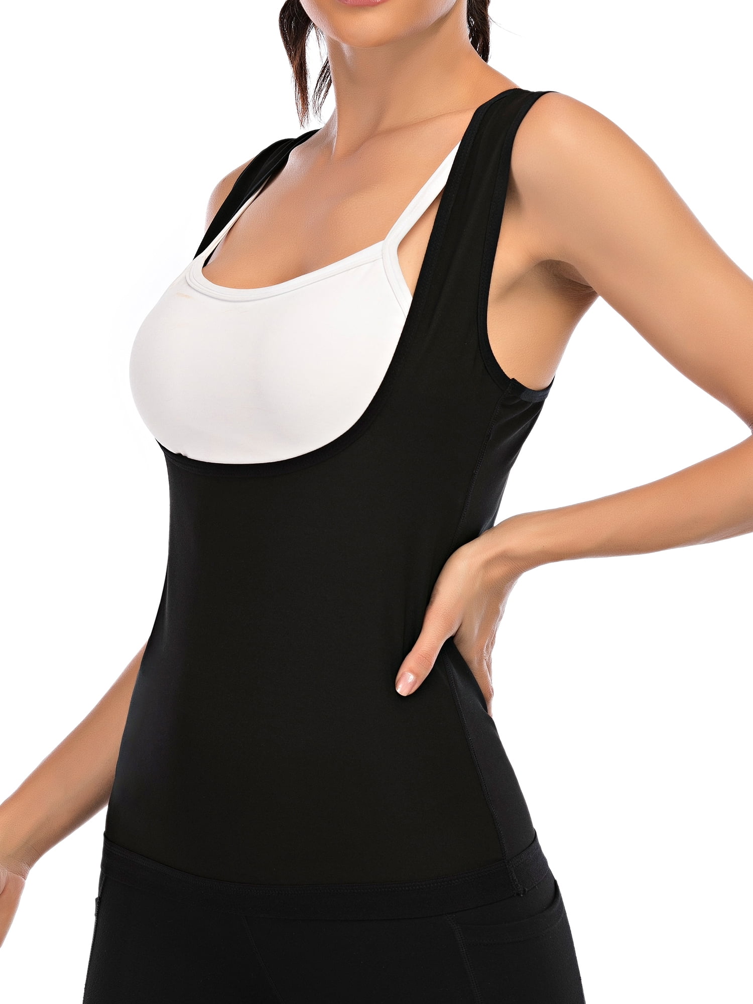 FOCUSSEXY Women Sauna Sweat Vest Waist Trainer Sauna Vest Tummy Control ...