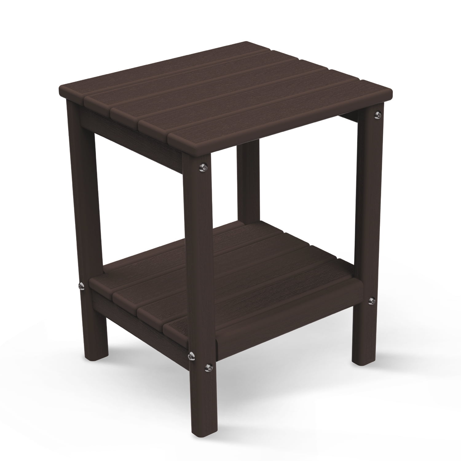 FODINGHILL 2-Tier Outdoor Side Table, HDPE All Weather Adirondack Patio ...