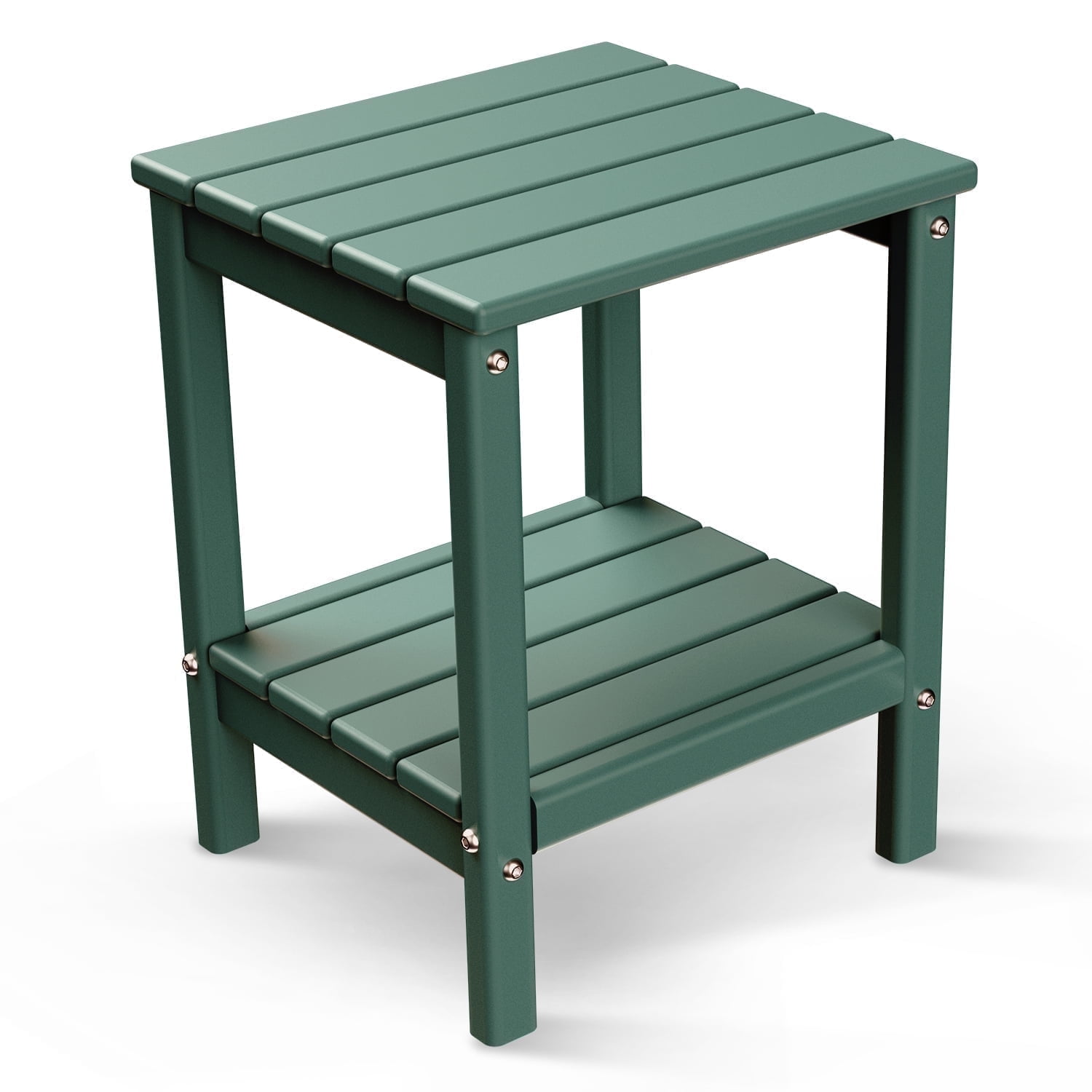 FODINGHILL 2-Tier Outdoor Side Table, HDPE All Weather Adirondack Patio ...