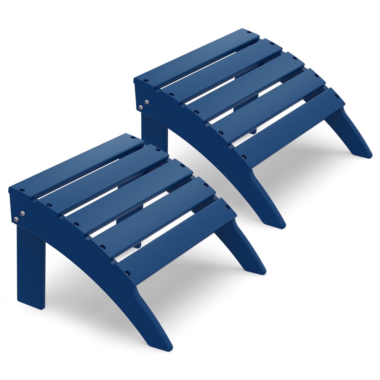 FODINGHILL Adirondack Outdoor Ottoman set of 2, HDPE Patio Foot Rest ...