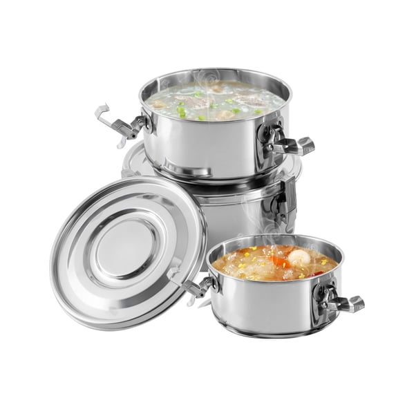 FOGGBET Stainless Steel Food Storage Containers Set, Stainless Steel ...