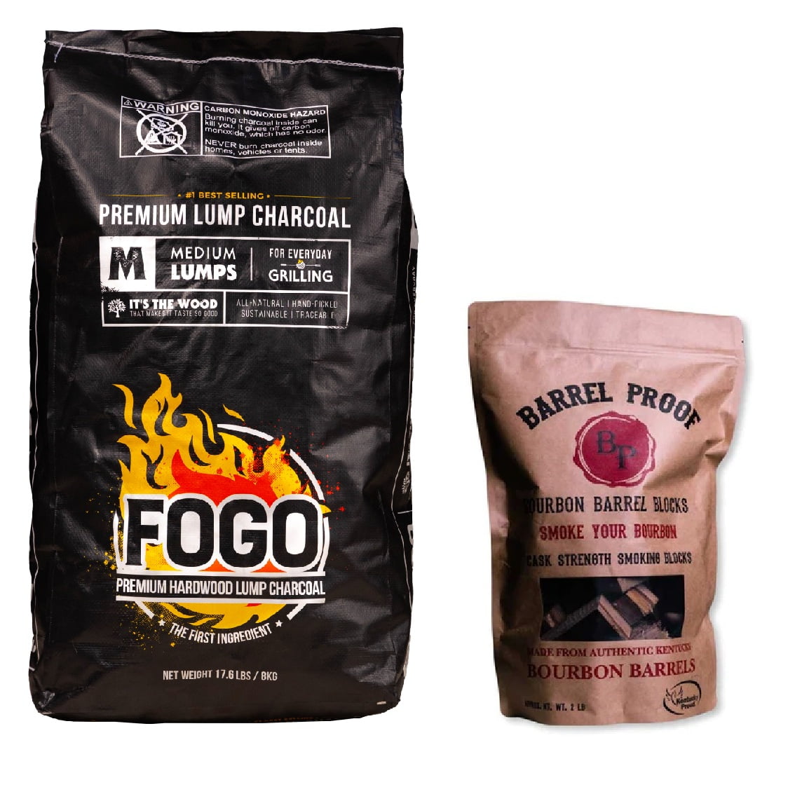 FOGO Premium Hardwood Lump Charcoal, Natural Medium Sized Lump Charcoal ...