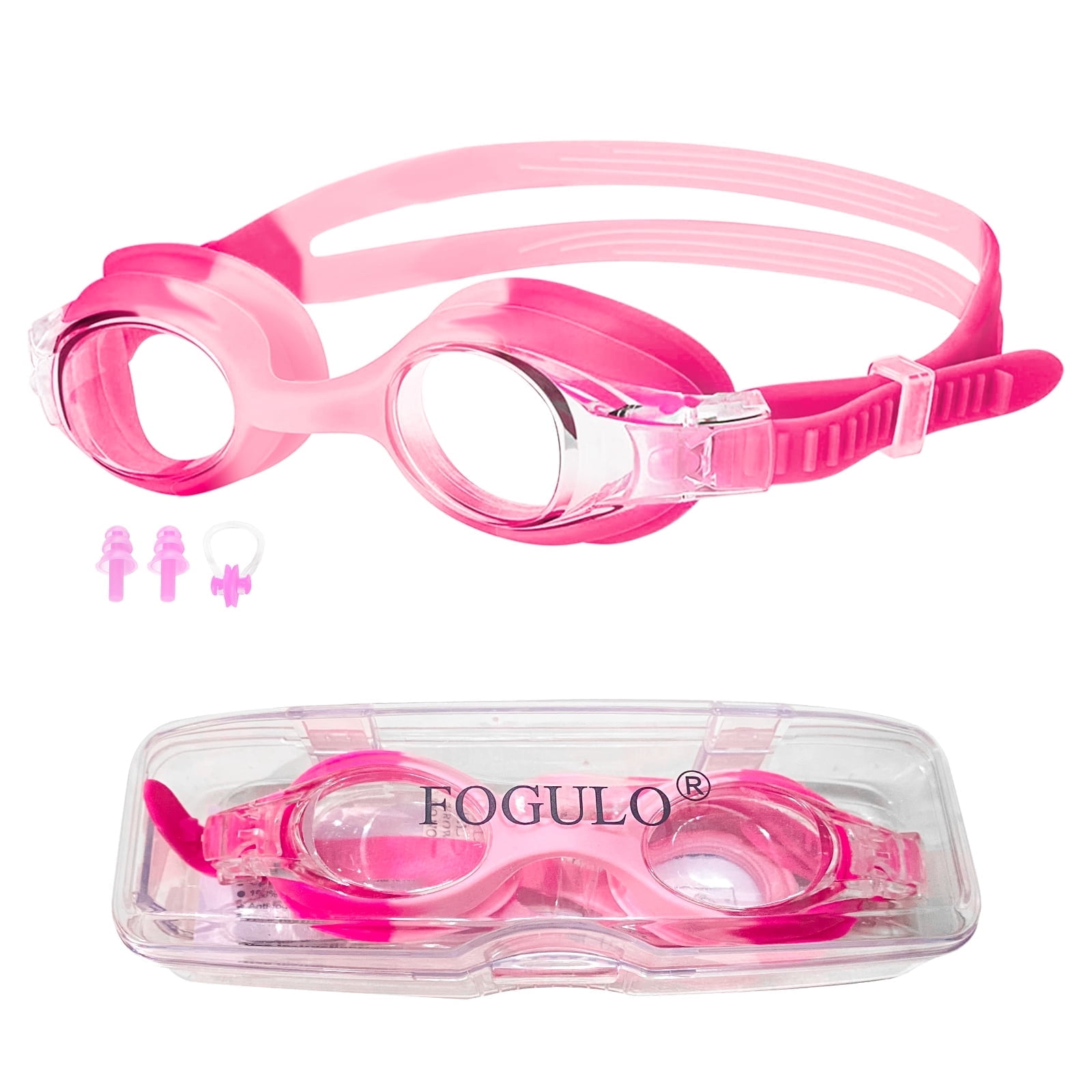 FOGULO Kids Swim Goggles with Anti-Fog, UV Protection, 180-Degree Wide ...