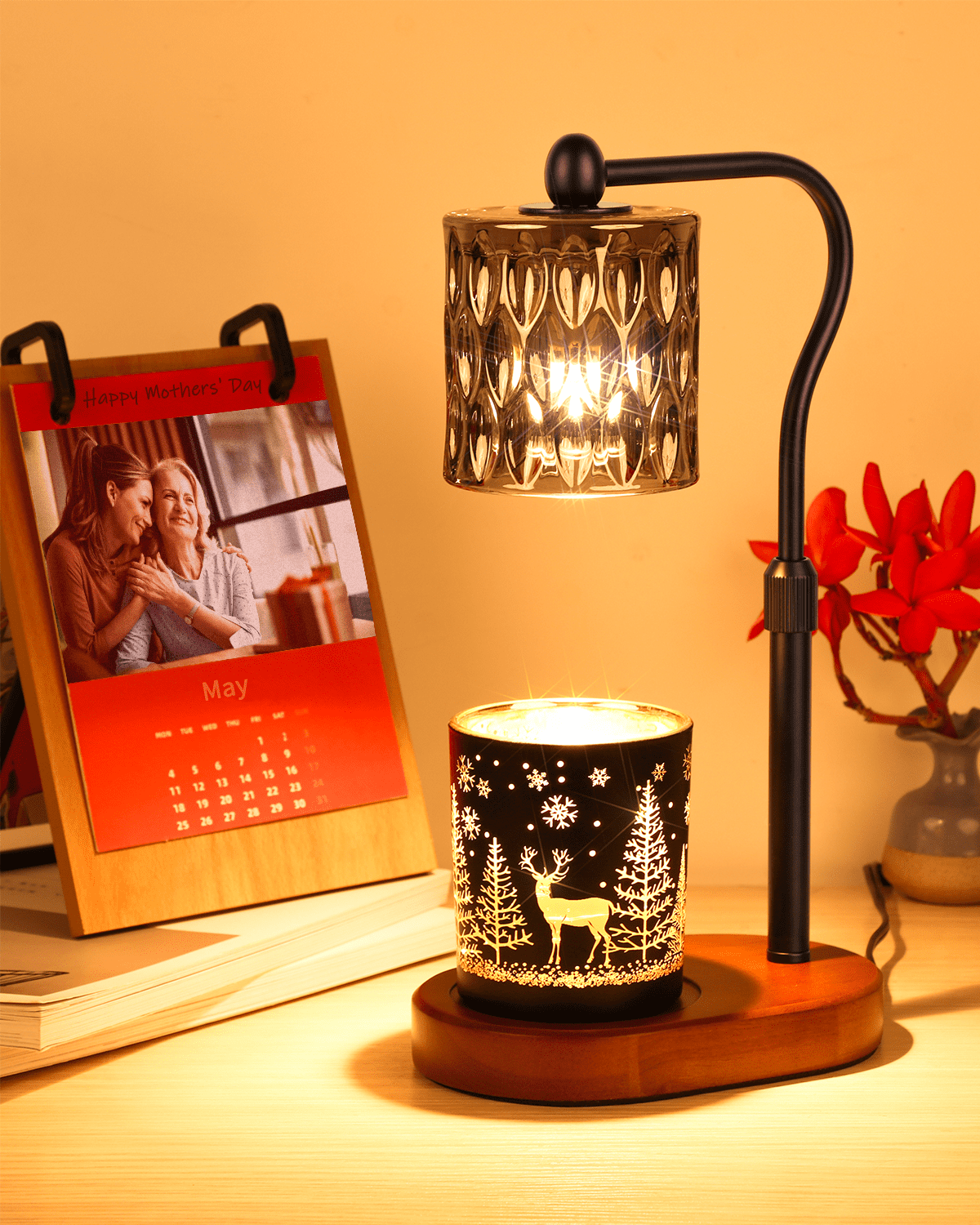 FOGULO Candle Warmer Lamp with Timer & Dimmer, Candle Warmer Adjustable ...