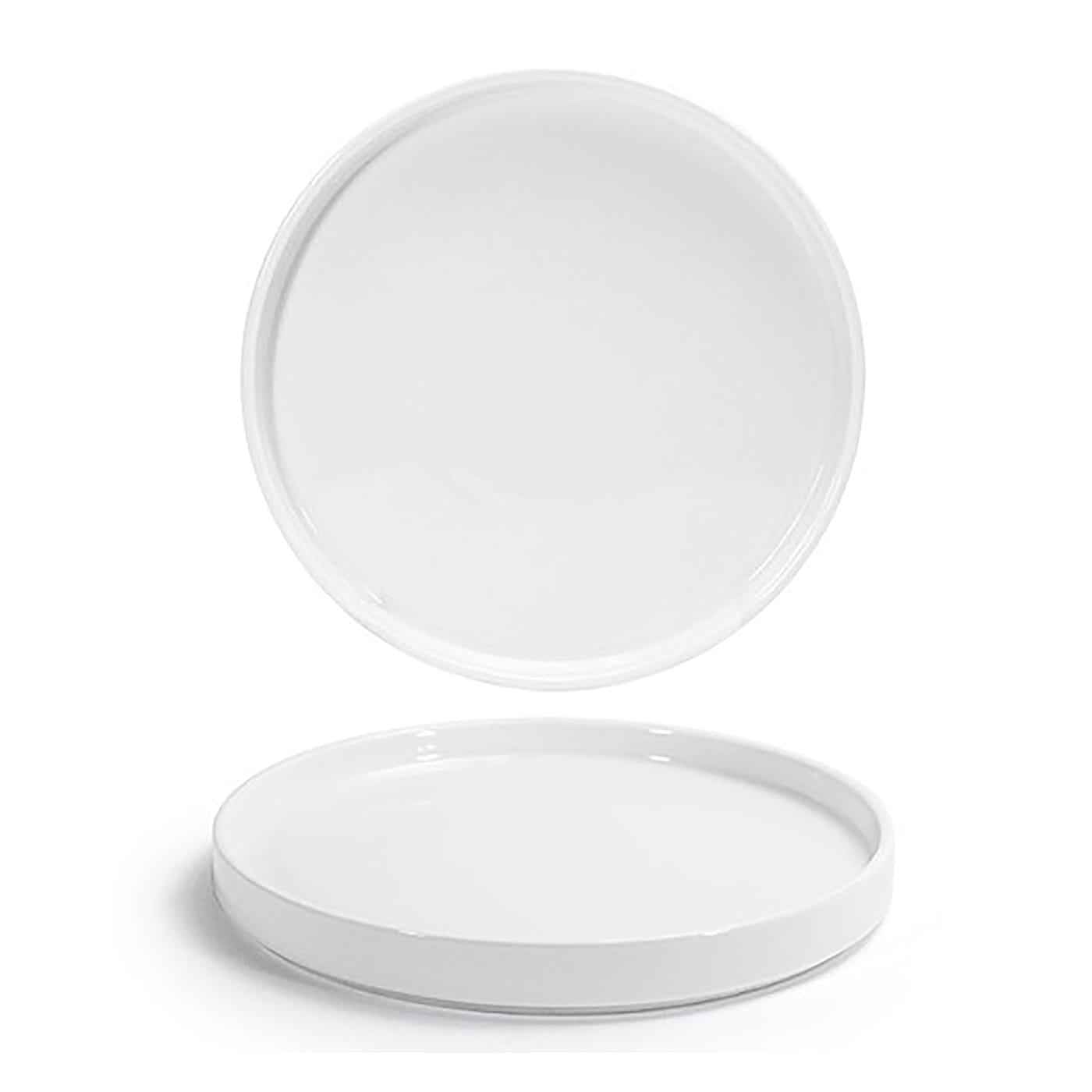 FOH DSP040WHP23 Soho 7-1/2 White Plate with Raised Rim - 12 / CS ...