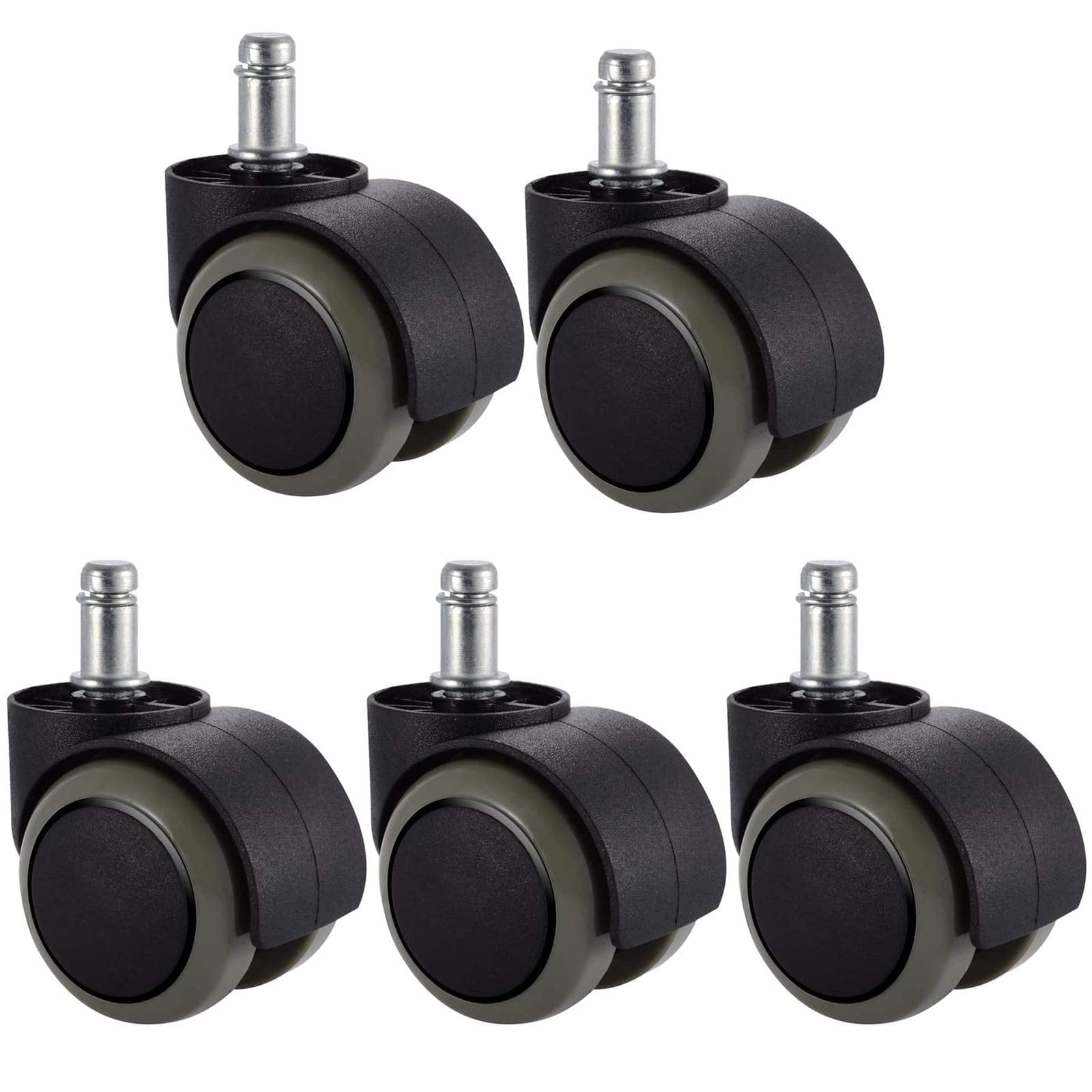 FOH Furniture 2 Inch Universal Heavy Duty Office Chair Rubber Wheels ...