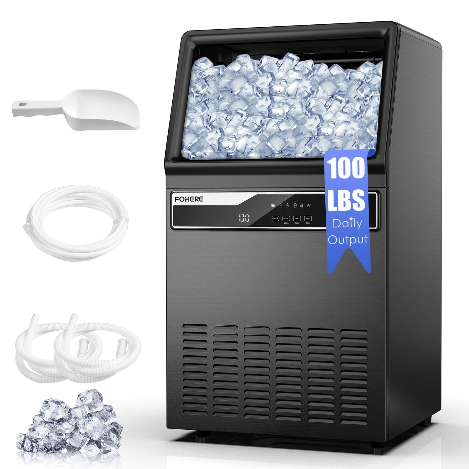 FOHERE 2-Waffle Electric Double Belgian Waffle Maker, Non Stick ...