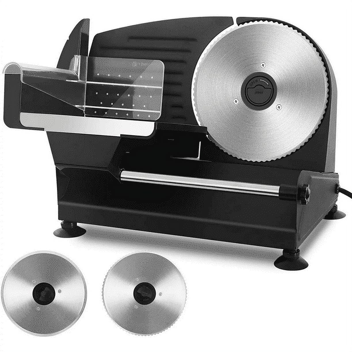 VEVOR Electric Food Slicer, 0-0.4 in Adjustable Thickness Slicer ...