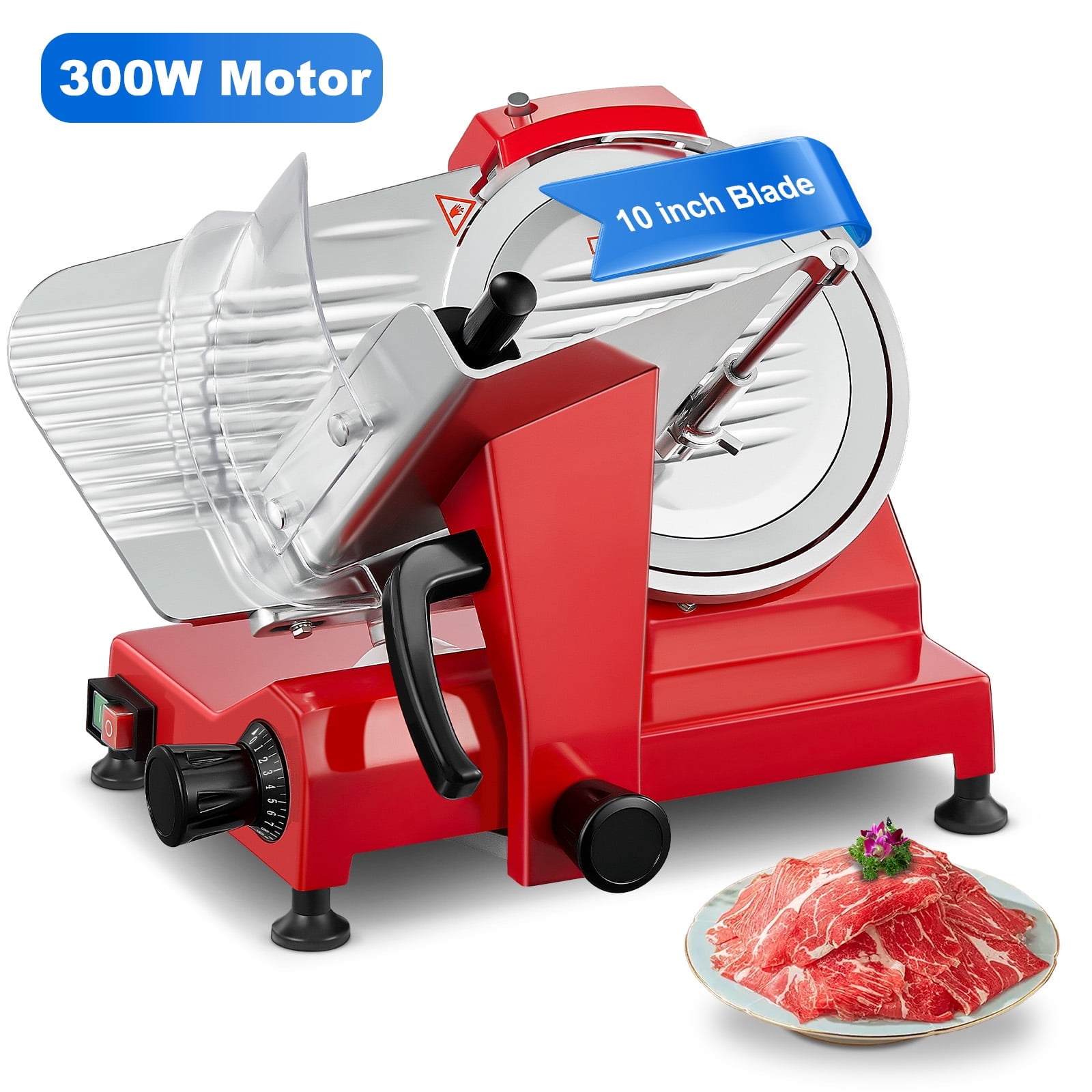 FOHERE Meat Slicer Commercial 300W, 10 inch Electric Food Deli Slicer ...