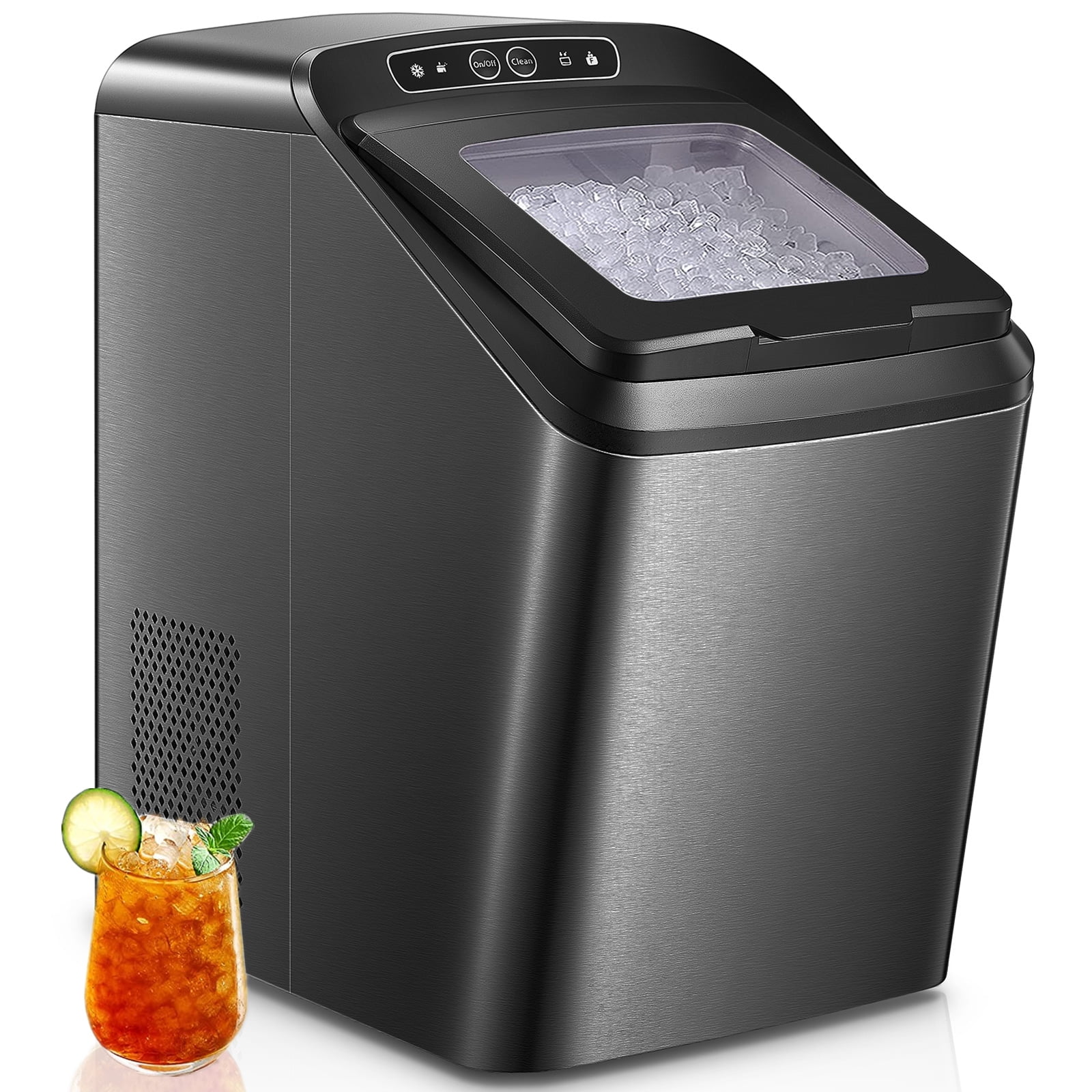 FOHERE Personal Sonic Nugget Ice Maker, 30Lbs per Day, Countertop ...
