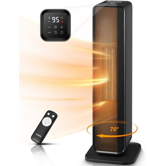 FOHERE Space Heater for Indoor Use, 24 Inch Quiet PTC Electric Heaters ...
