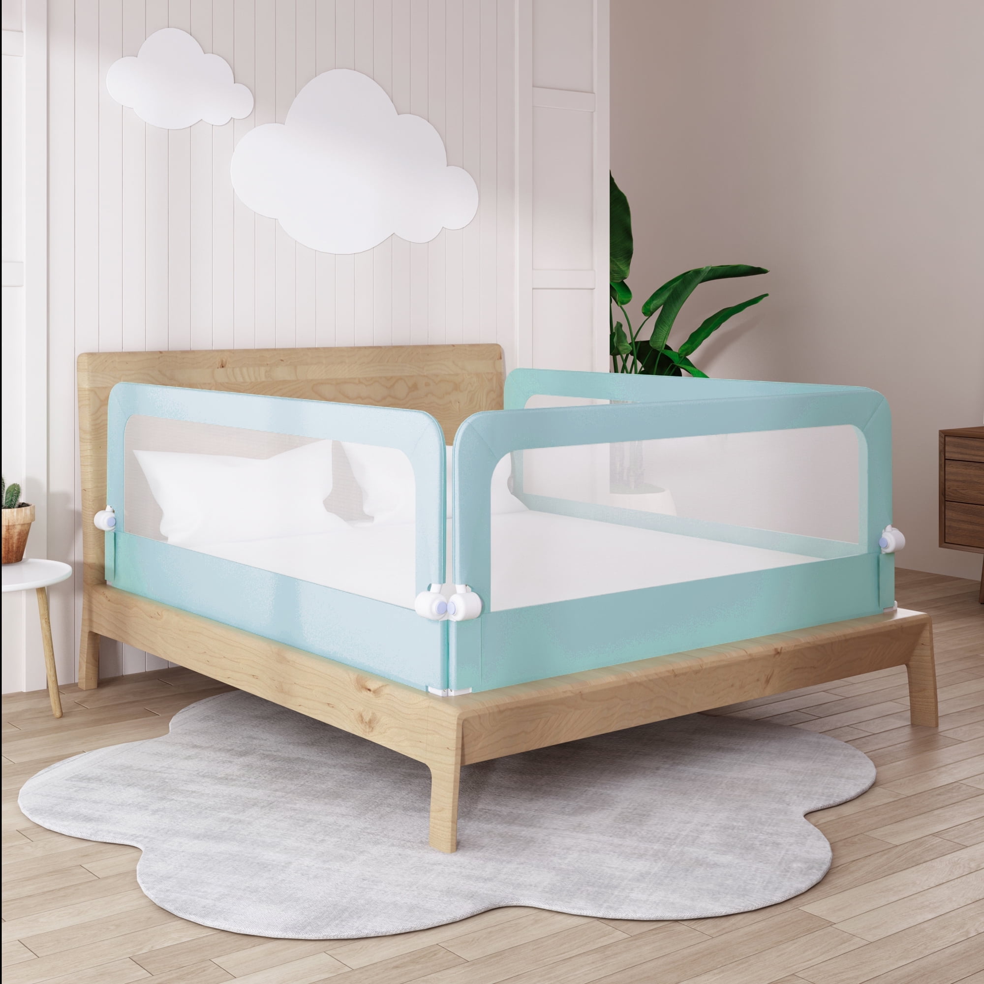 FOINWER Toddler's Guard Twin Bed Rail, 79'' Foldable Safety Extra Long ...