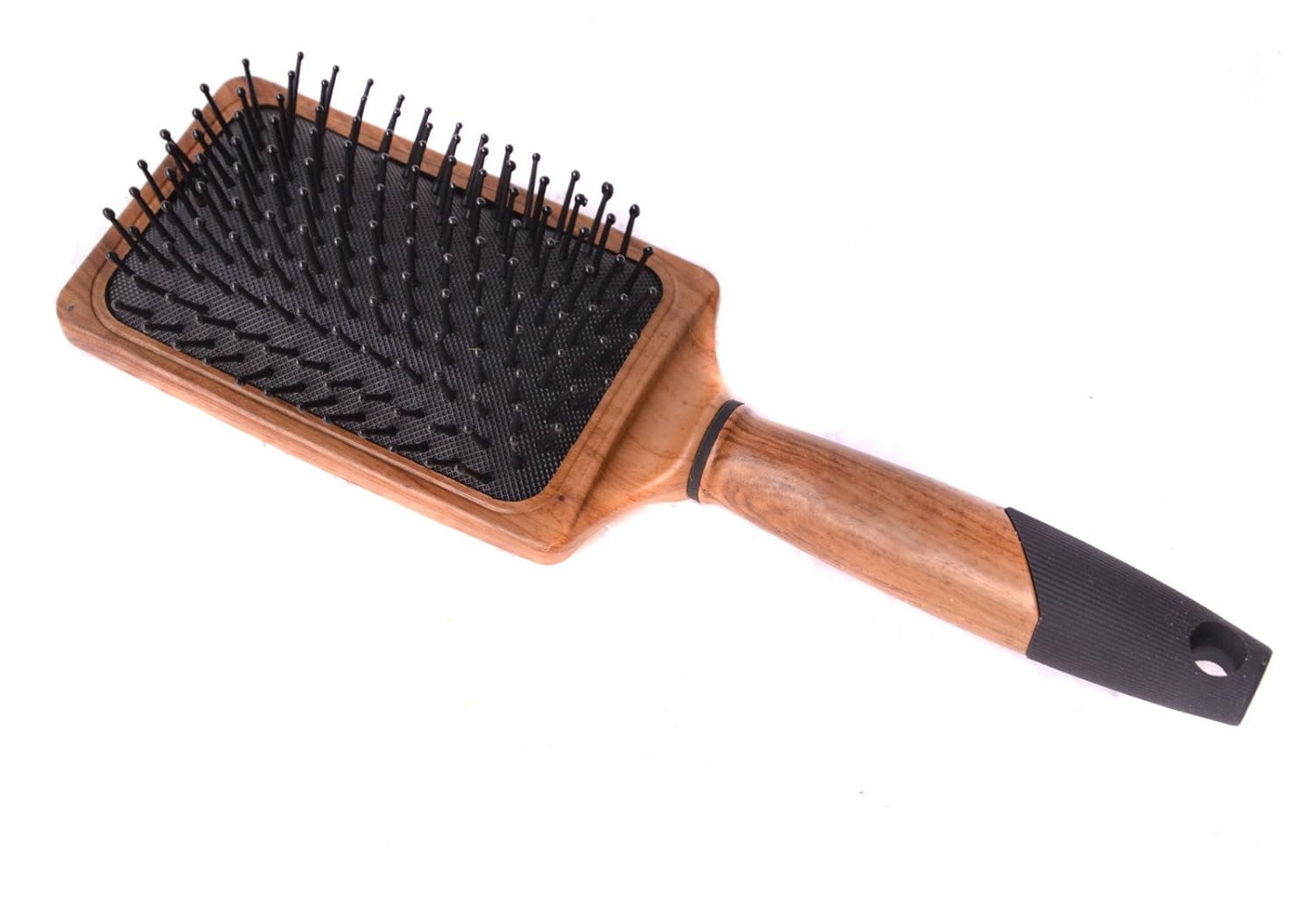 FOK Wooden Rectangular Cushion Paddle Hair Brush - Walmart.com