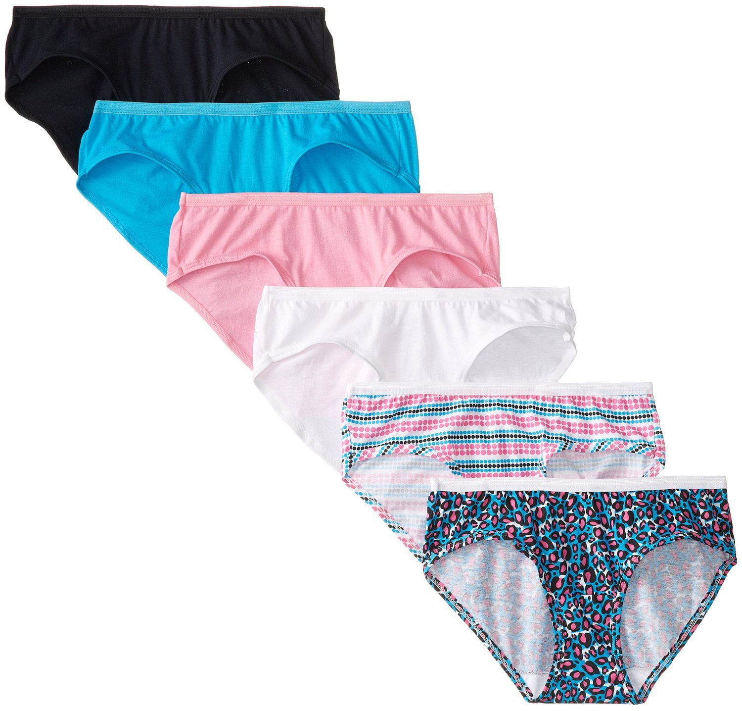 FOL Women's 6 Pack Assorted Cotton Low-Rise Hipster Panties, Assorted ...