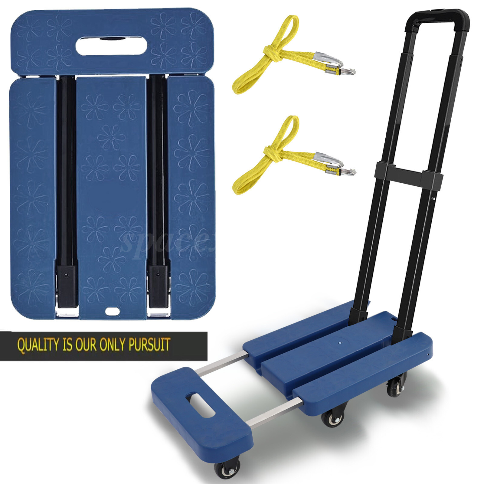 FOLDING MOVING 500 LBS PLATFORM CART DOLLY LUGGAGE HAND TRUCK HEAVY ...