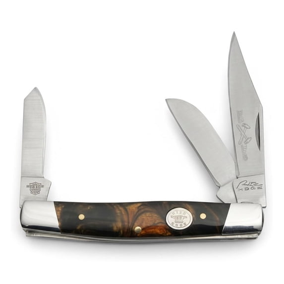 Rite Edge 4" 3-Blade Pocket Knife, 420J2 Stainless Steel Blades with ...