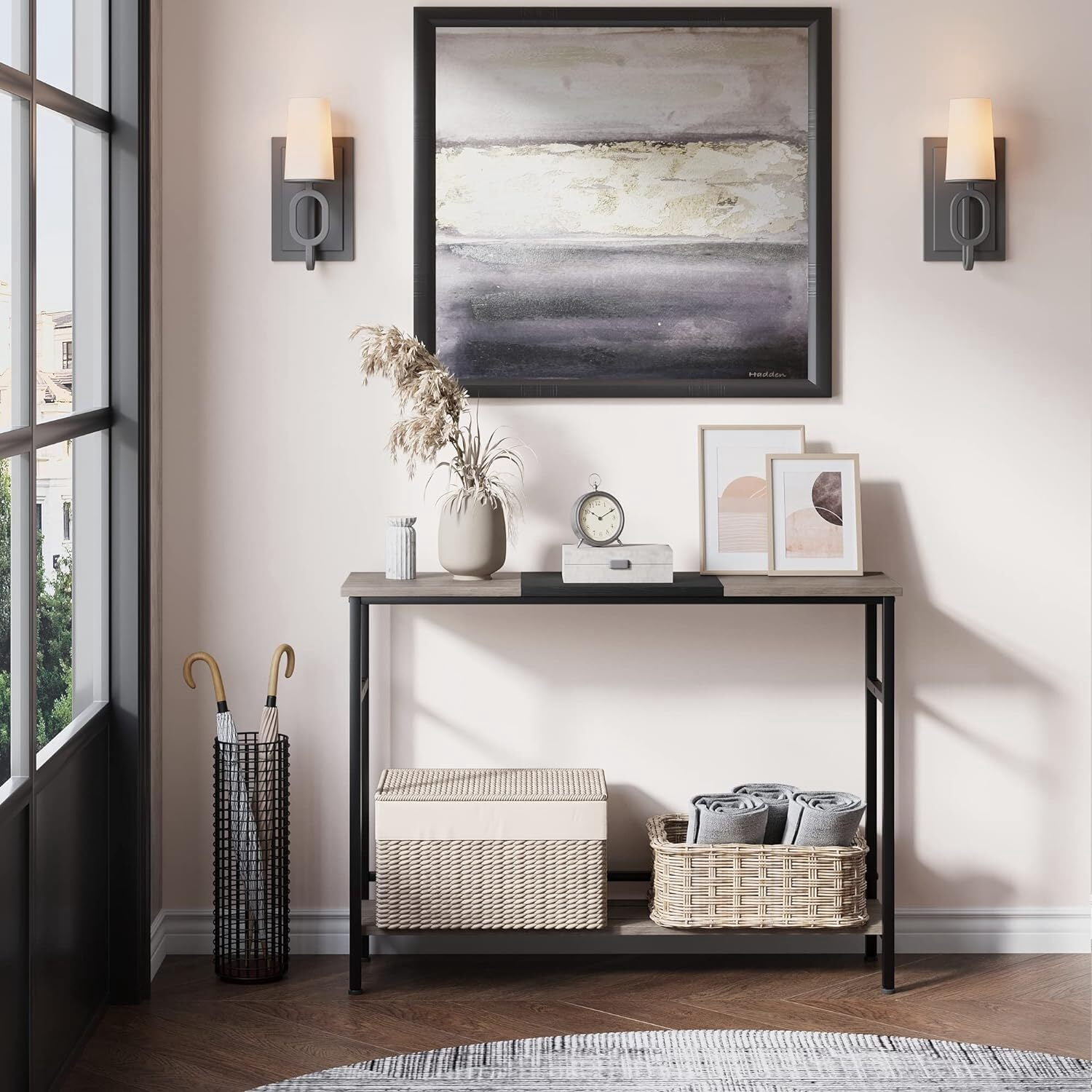 FOLDLIFE Console Table， Wooden Sofa Side Table Entryway Table ， Storage ...