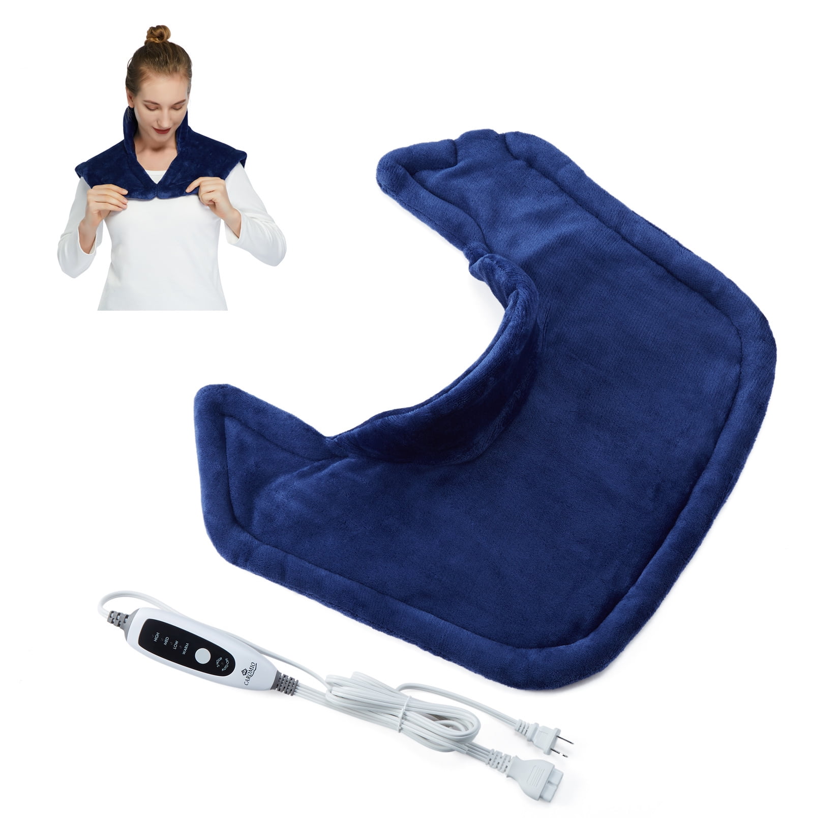 FOLDLIFE Heating Pad for Neck and Shoulders, 4 Heat Settings Double ...