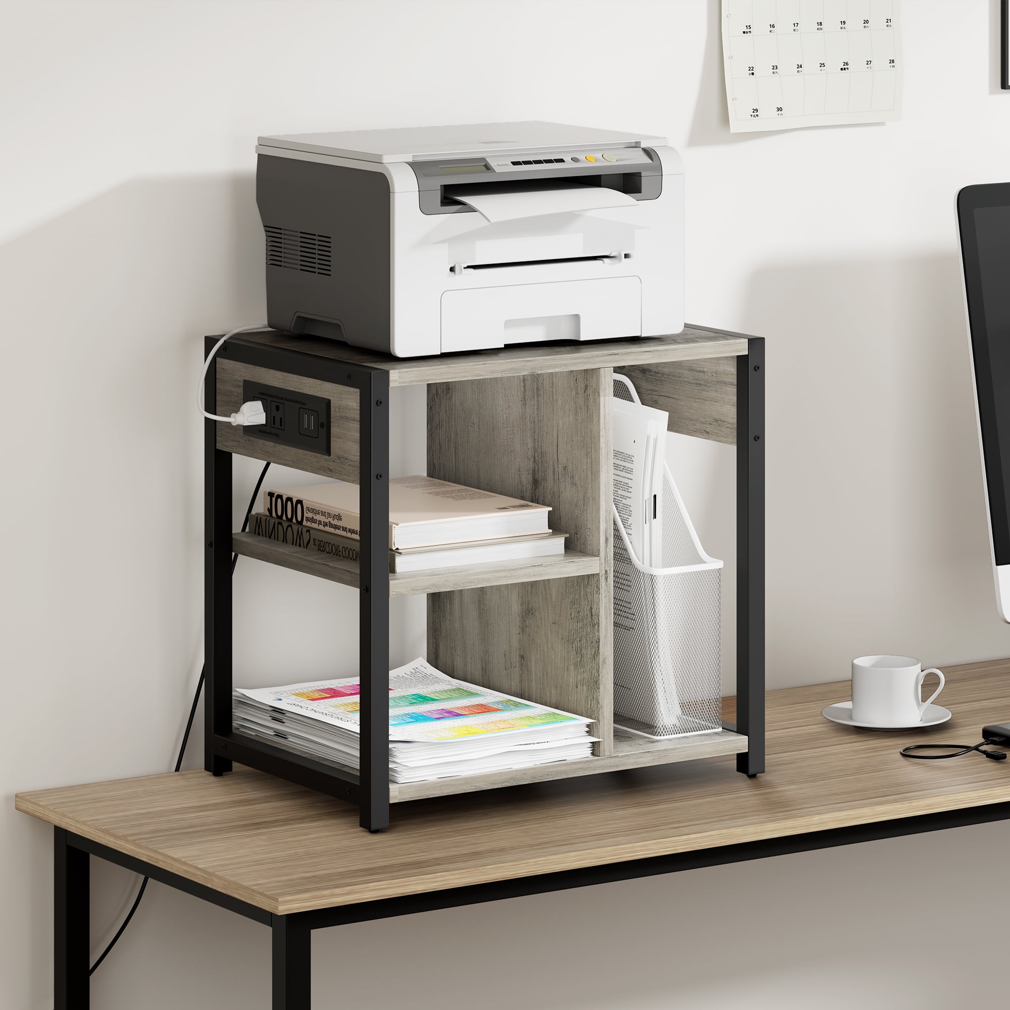 FOLDLIFE Natwind Wood File Cabinet, Mobile Lateral Filing Cabinet ...
