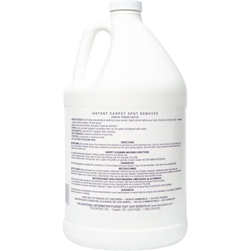 FOLEX 128 oz Instant Carpet Spot Remover Carpet Cleaner Gallon Refill ...