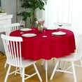 FOLINS&HOME Red Round 60'' Tablecloth - Heavy Duty, Waterproof, Wrinkle ...