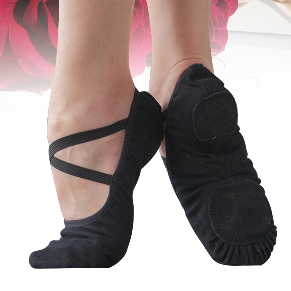FOLOYORI 1 Pair Black Ballet Shoes for Women Professional Dancing Anti ...